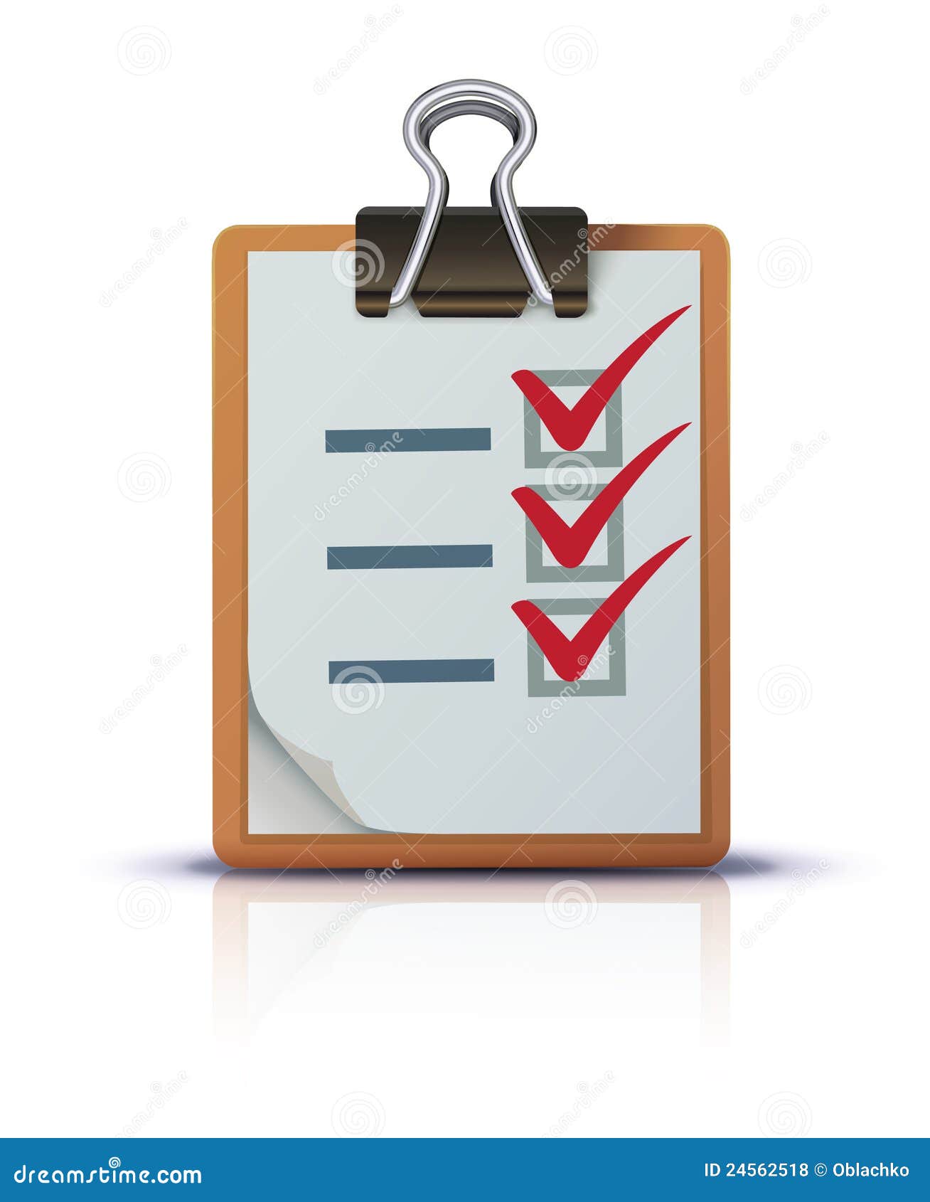Check list stock vector. Illustration of conformity, checking - 24562518