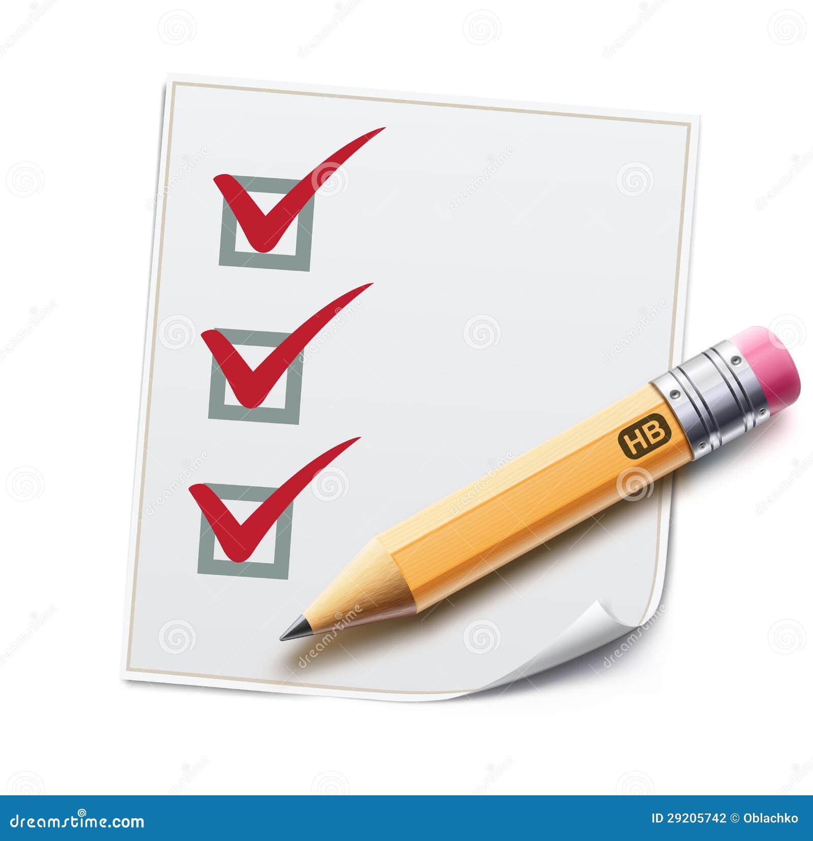 Check list stock vector. Illustration of checkbox, classic - 29205742
