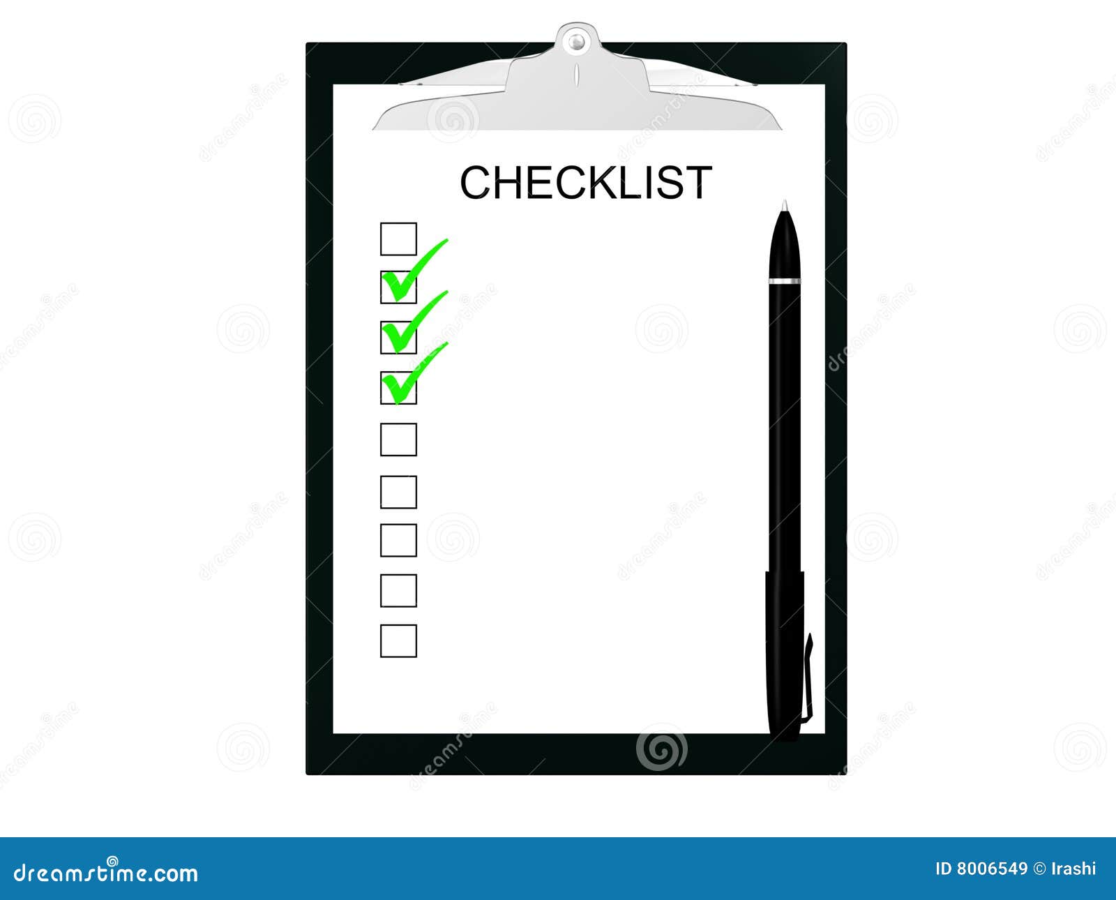 Check list stock illustration. Illustration of pencil - 8006549