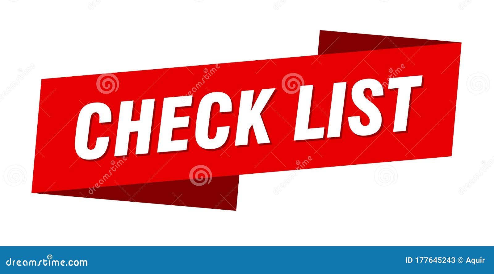 Check List Banner Template. Check List Ribbon Label Stock Vector ...