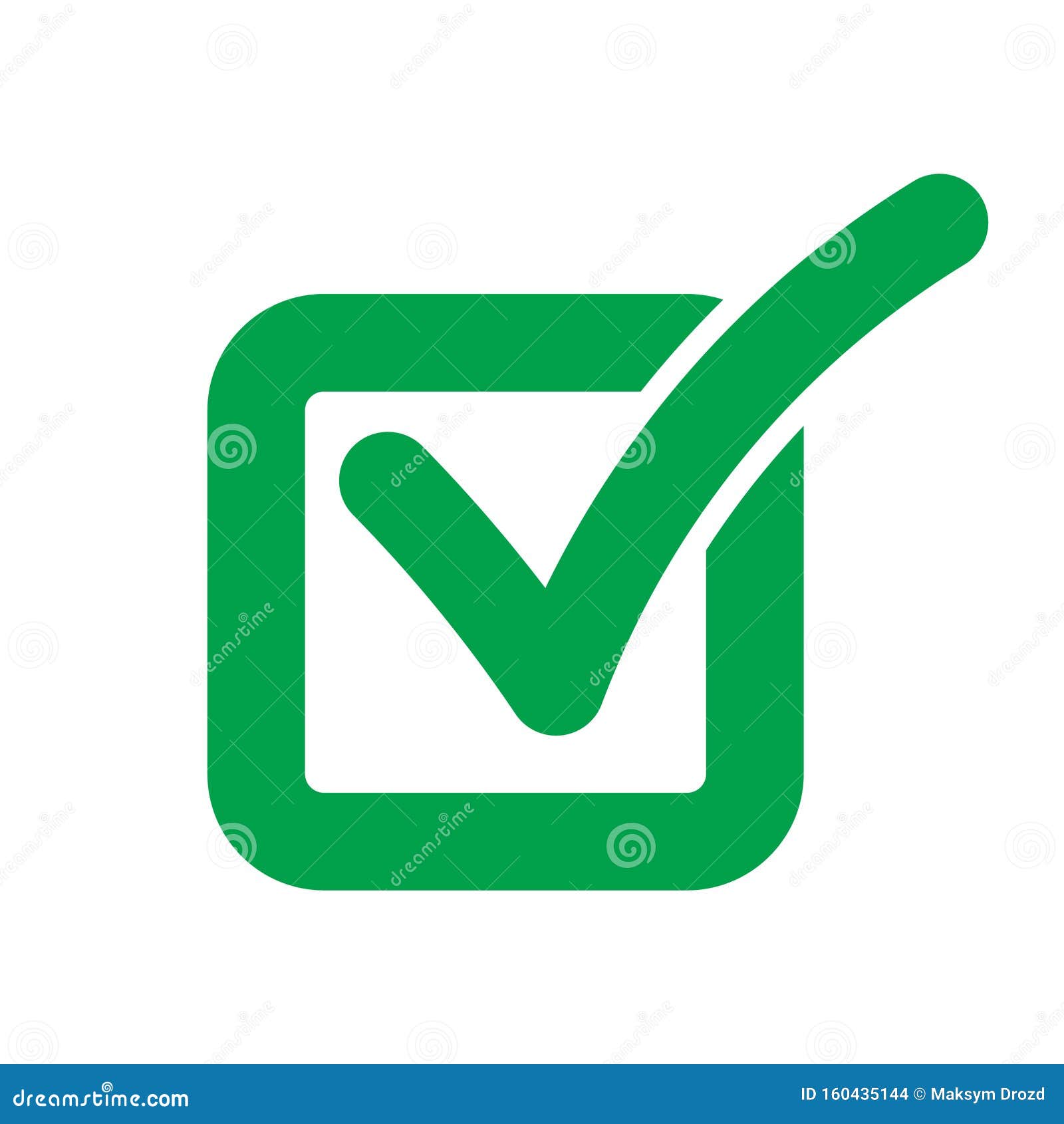 Check List Button Icon. Check Mark in Box Sign Stock Vector ...