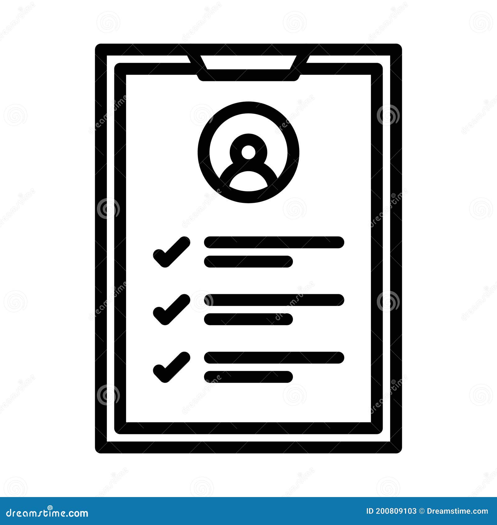 Check List or Clipboard Icon. Employee Performance Report Stock Vector ...