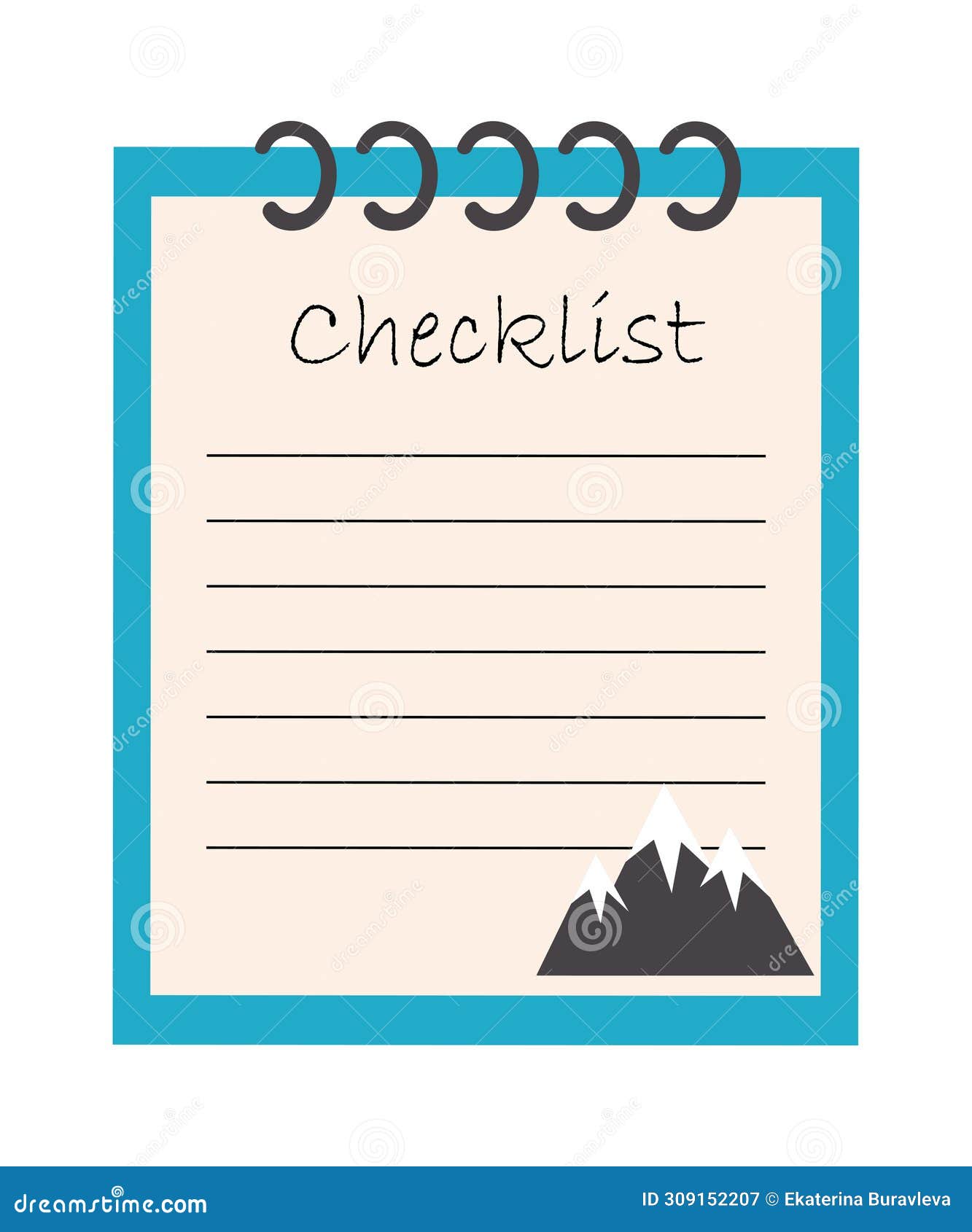 Check List. Colored Form with Empty Space for Notes Stock Vector ...