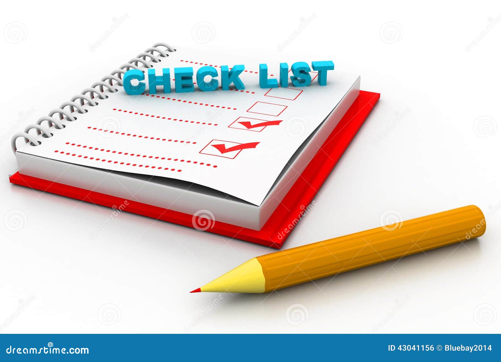 Check list stock illustration. Illustration of word, business - 43041156
