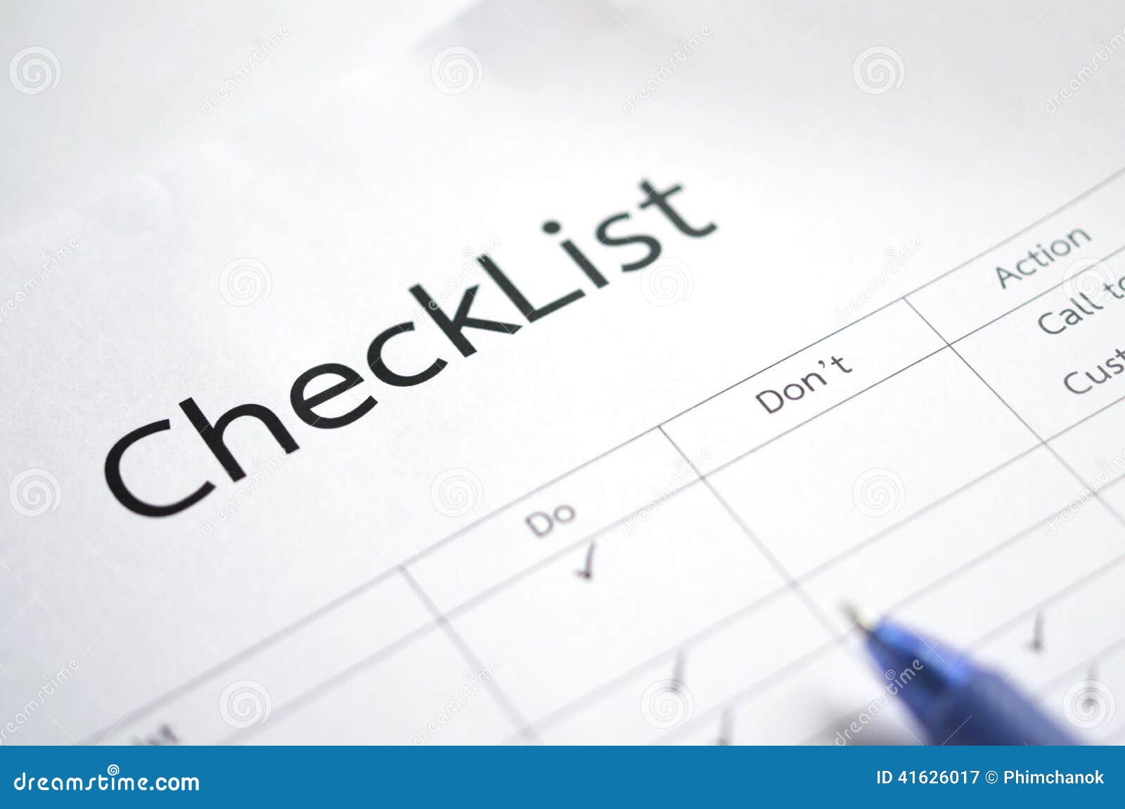 Check list form stock image. Image of invitation, check - 41626017