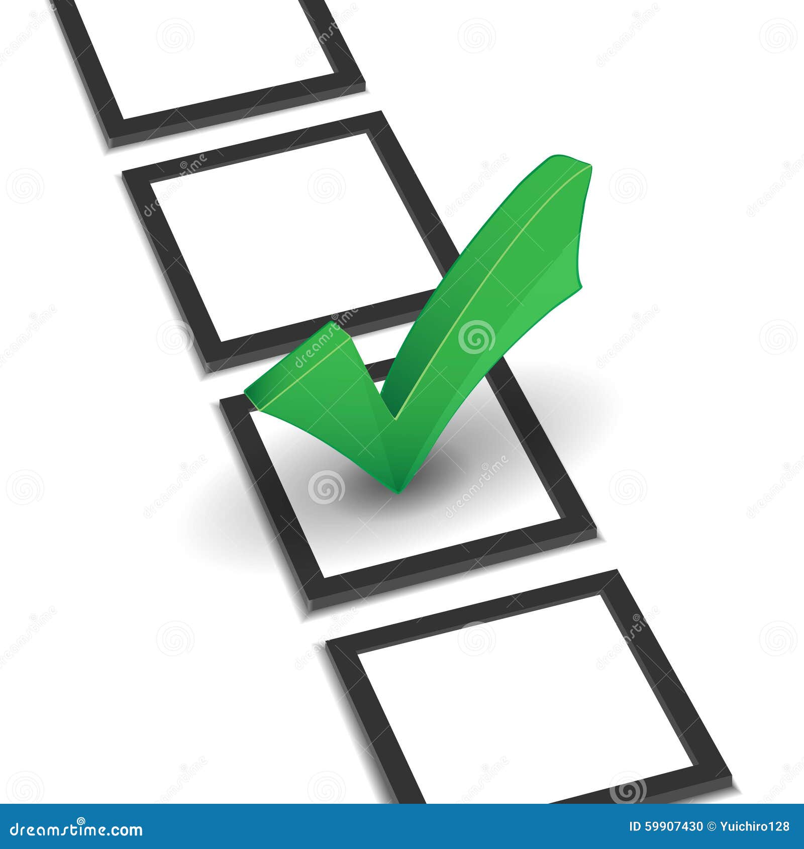 Check List with Green Right Mark Stock Vector - Illustration of options ...