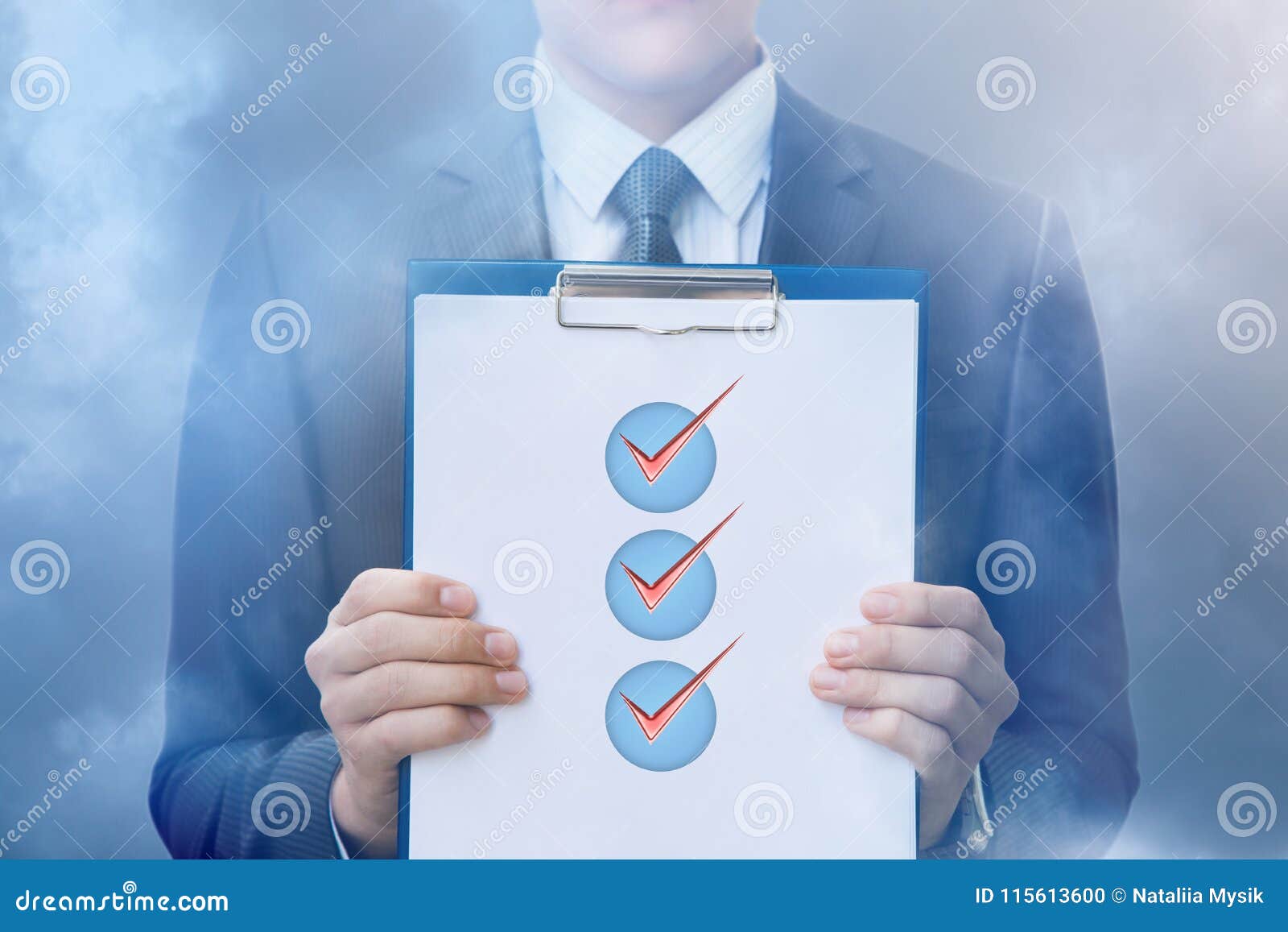Check List In The Hands Of A Businessman. Stock Photography ...
