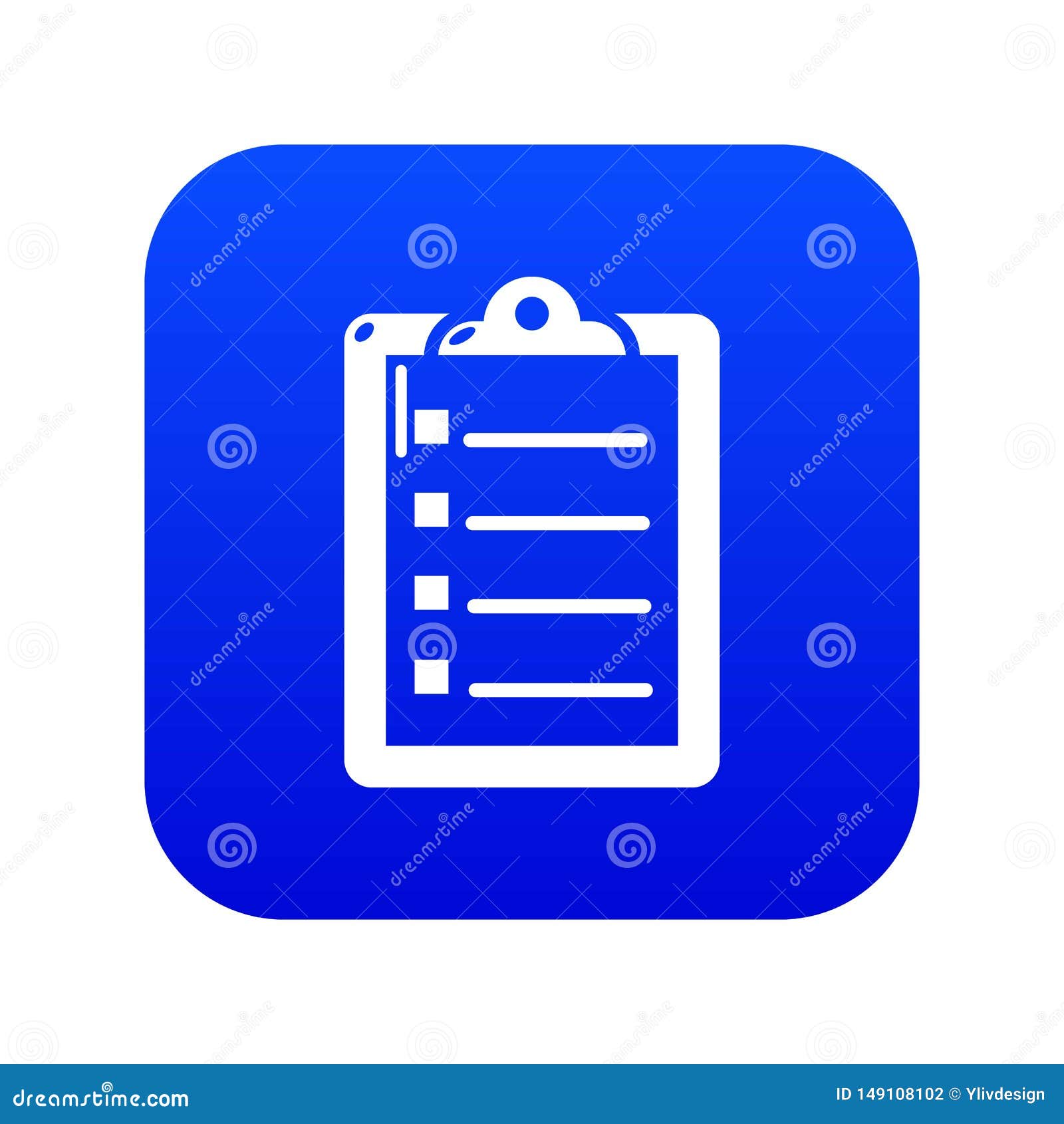 Check List Icon Blue Vector Stock Vector - Illustration of isolated ...