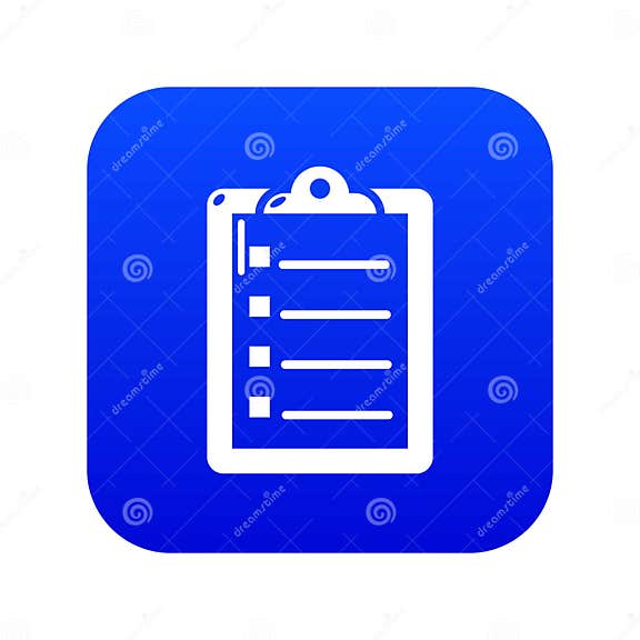 Check List Icon Blue Vector Stock Vector - Illustration of isolated ...