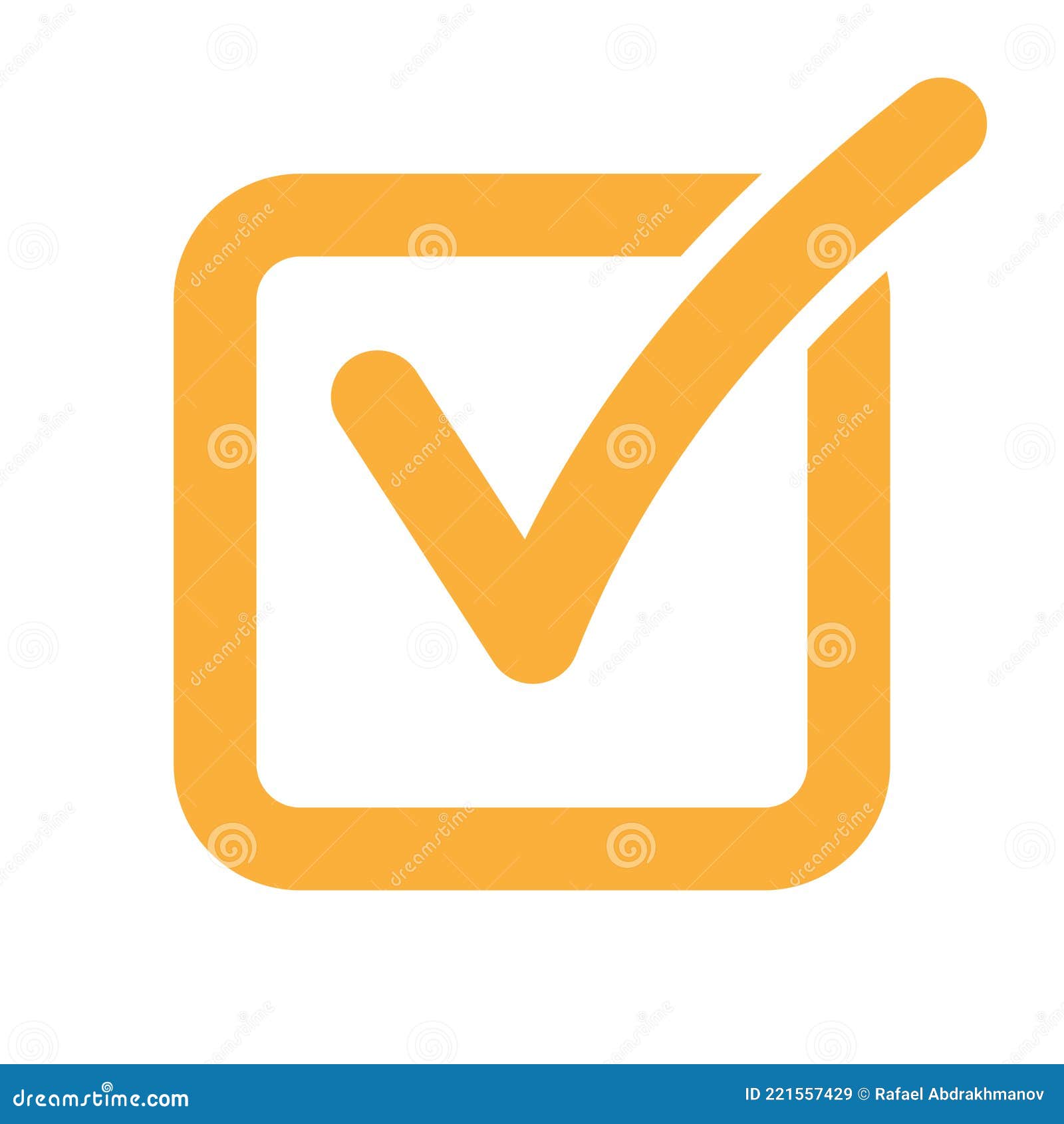 Check List Icon Box. Checkmark Right Vector Shape Sign Stock Vector ...