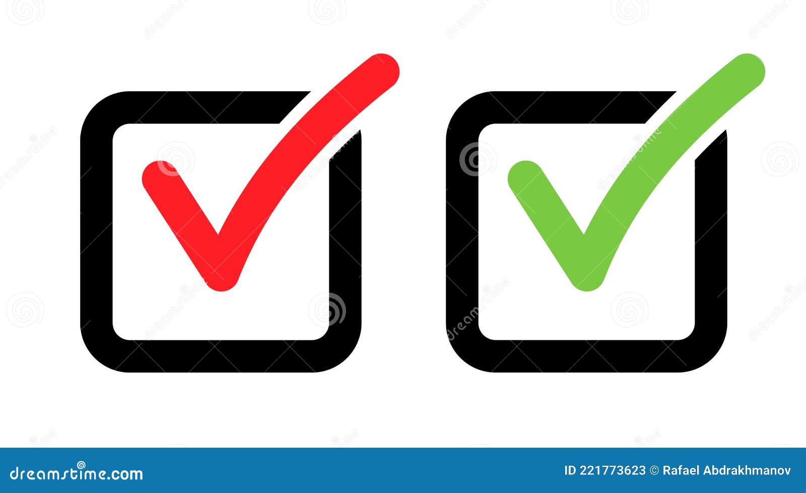 Check List Icon Box. Checkmark Right Vector Shape Sign. Correct Mark ...