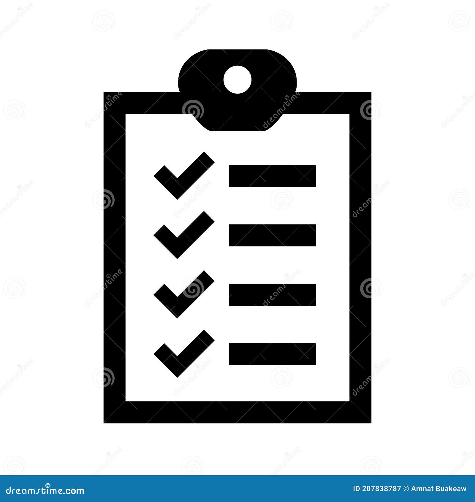 Check List for Icon, Checklist Task or Clipboard for Schedule Graphic ...
