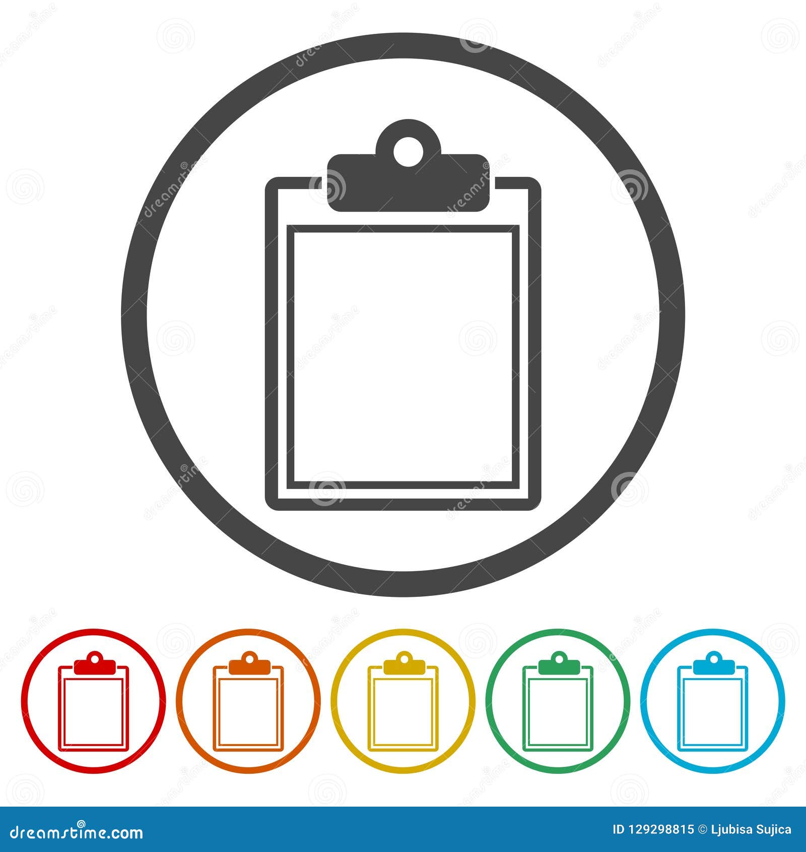Check list icon in circle stock vector. Illustration of circle - 129298815