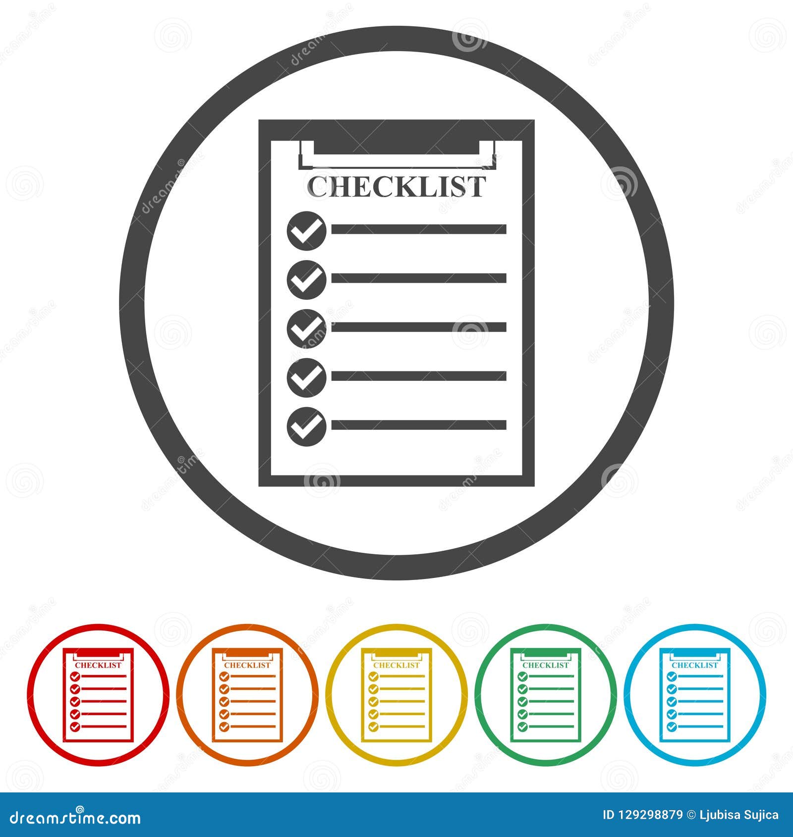 Check list icon in circle stock vector. Illustration of confirmation ...