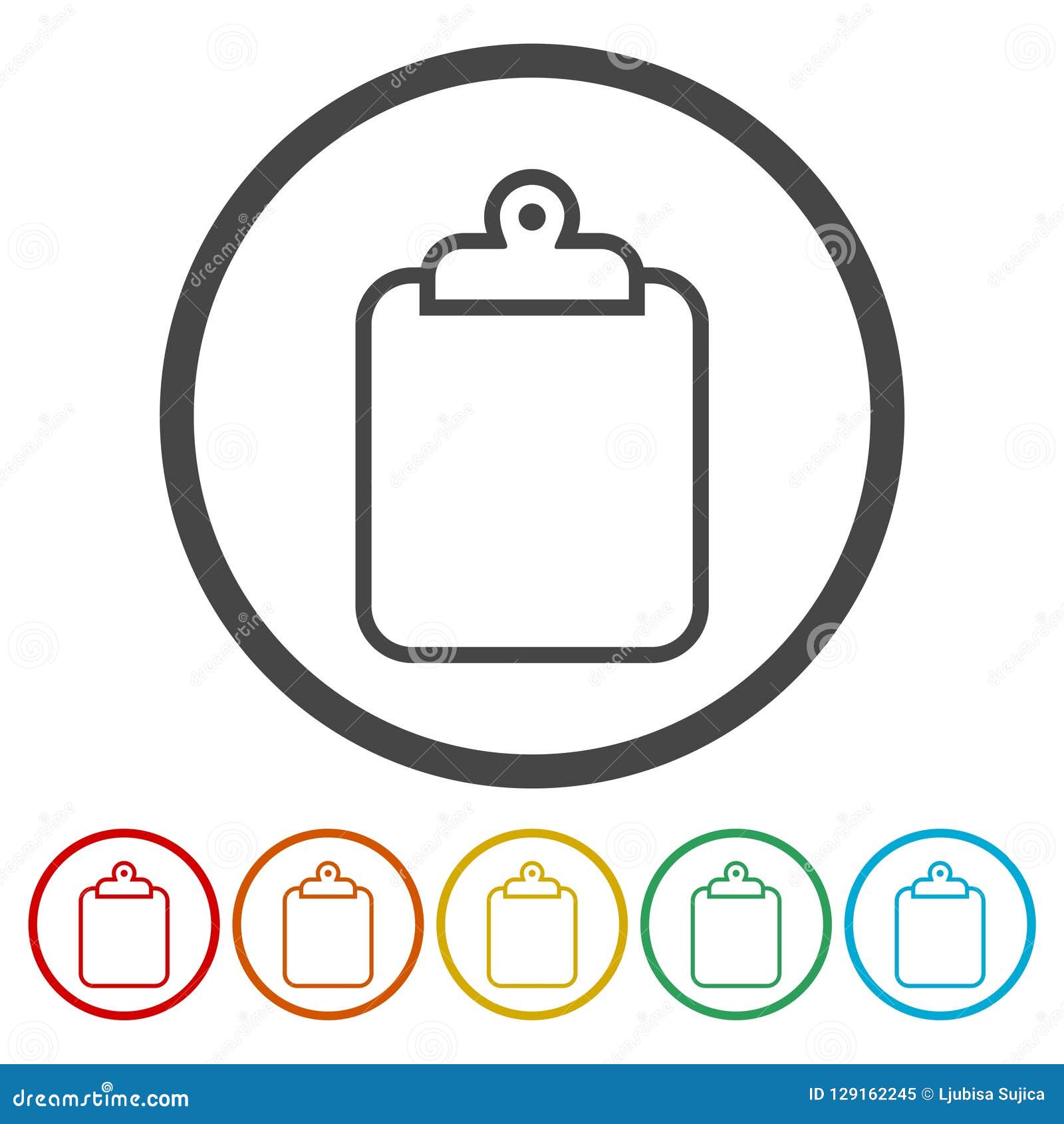 Check list icon in circle stock vector. Illustration of board - 129162245