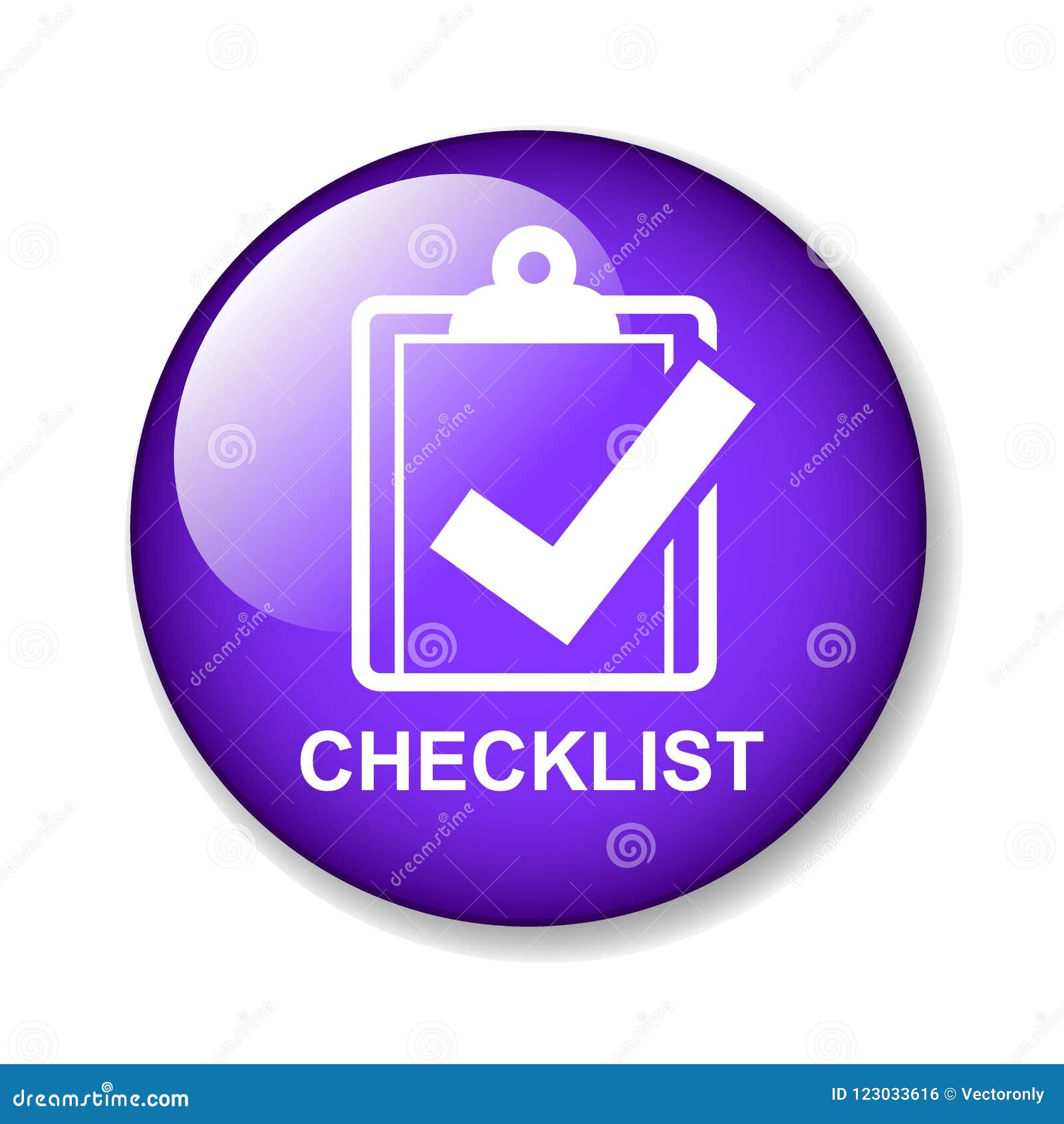 Checklist icon button stock illustration. Illustration of document ...