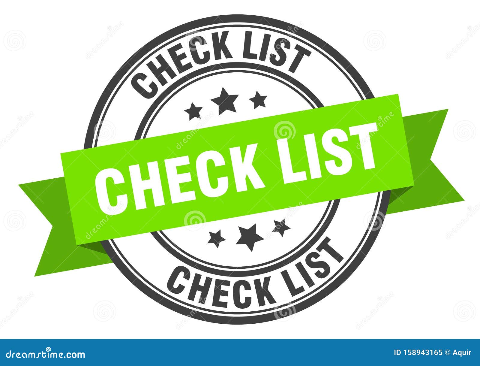 Check list label stock vector. Illustration of check - 158943165