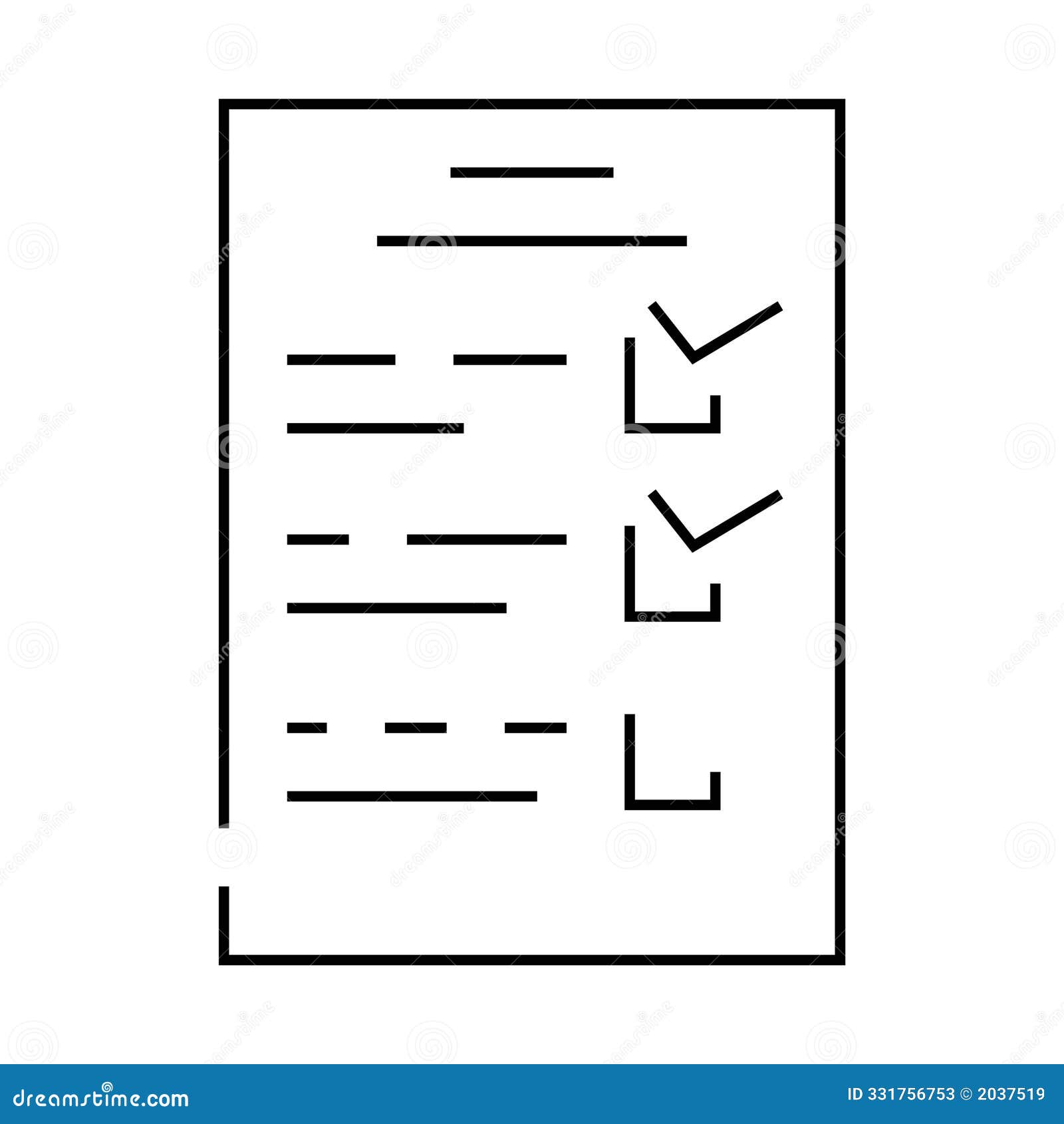 Check List Line Icon Vector Illustration Stock Vector - Illustration of ... Check List Line Icon Vector Illustration Stock Vector - Illustration of ...