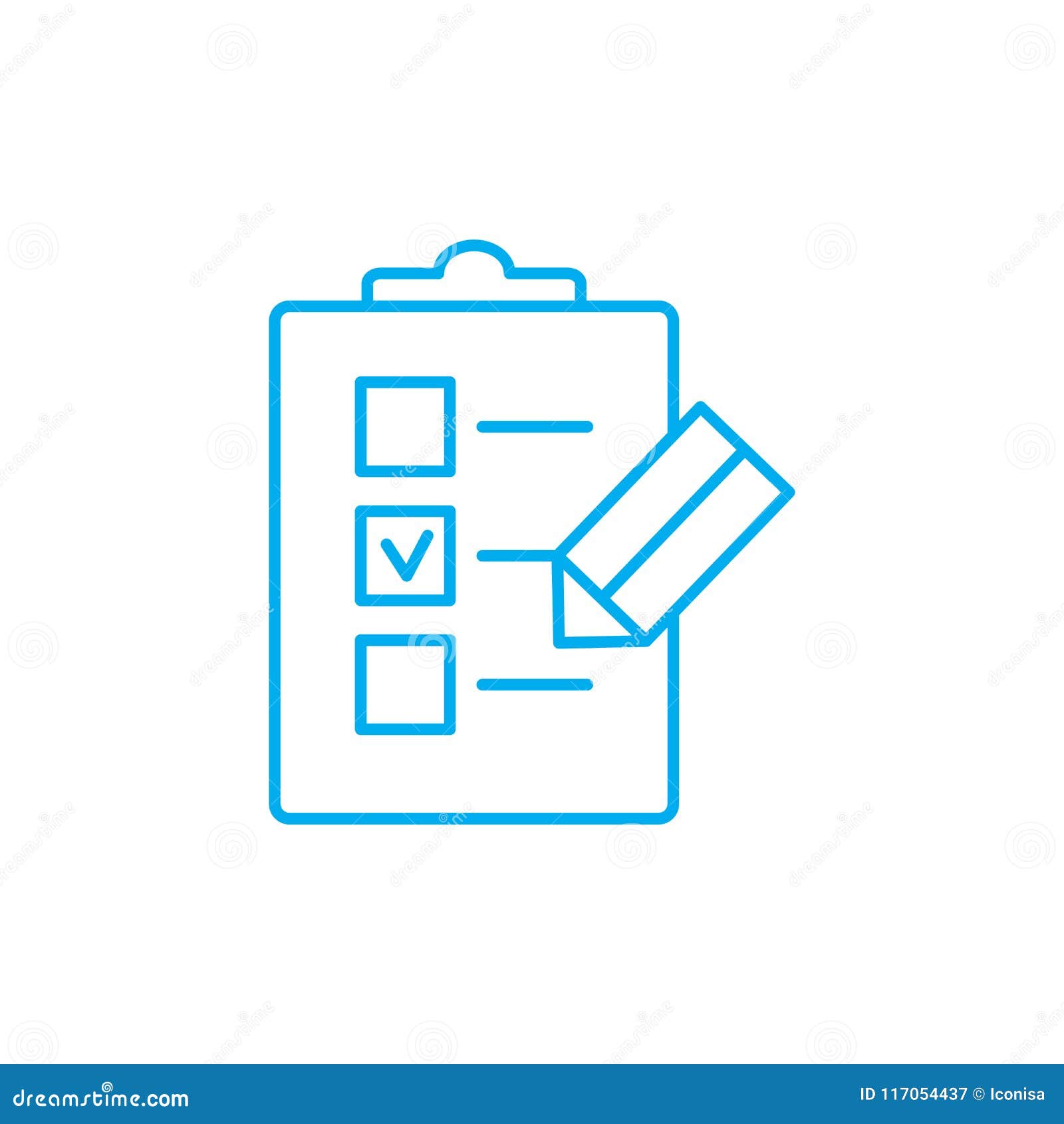 Check-list Linear Icon Concept. Check-list Line Vector Sign, Symbol ...
