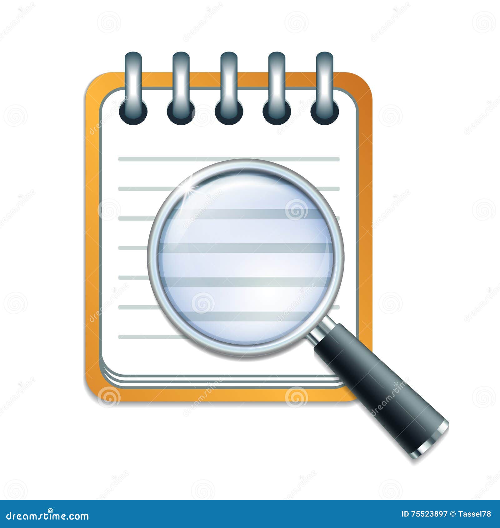 Check List and Magnifying Glass Stock Vector - Illustration of ...