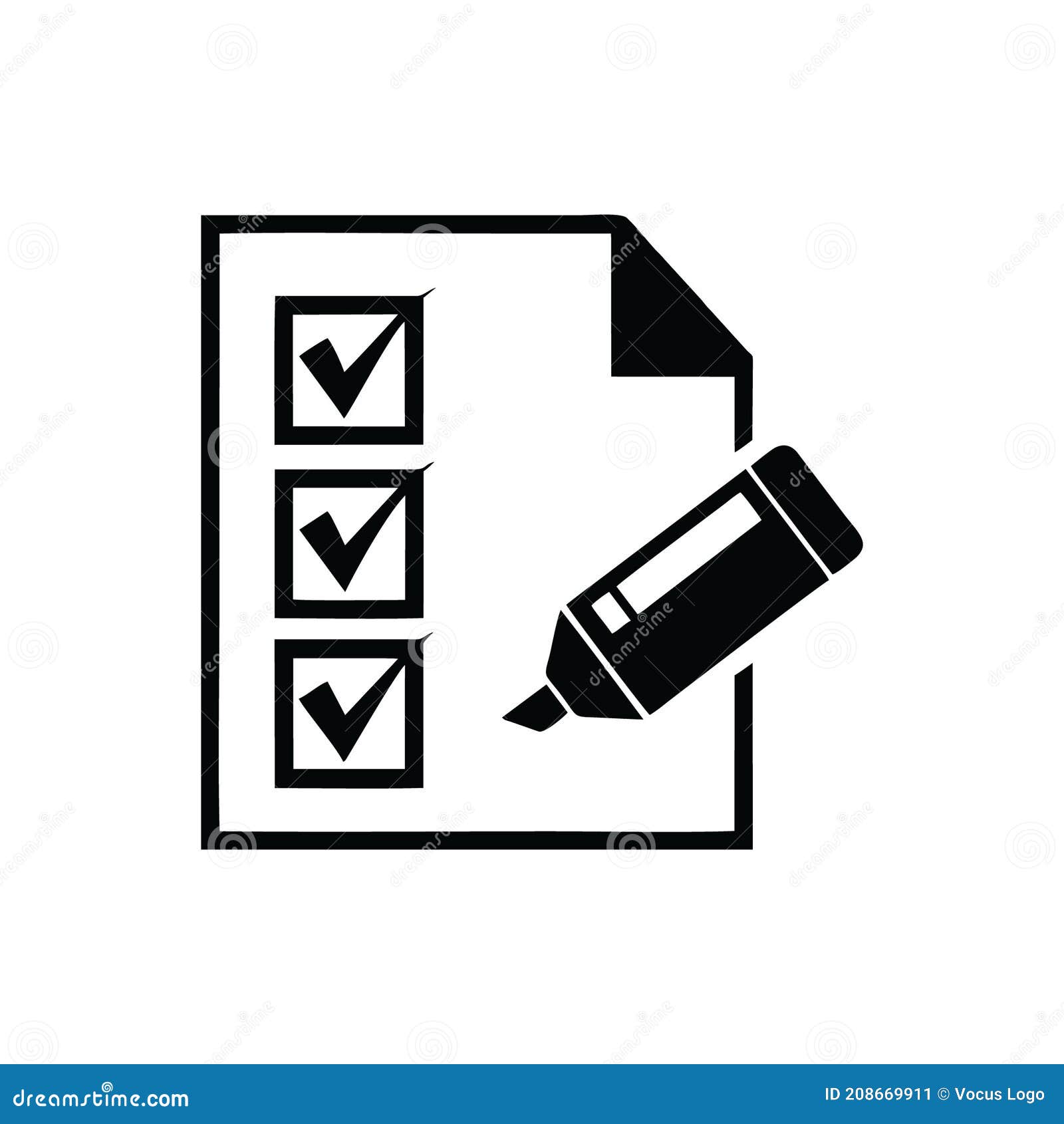 Check List, Check Mark, Check Item, Check Mark Icon Vector Logo ...