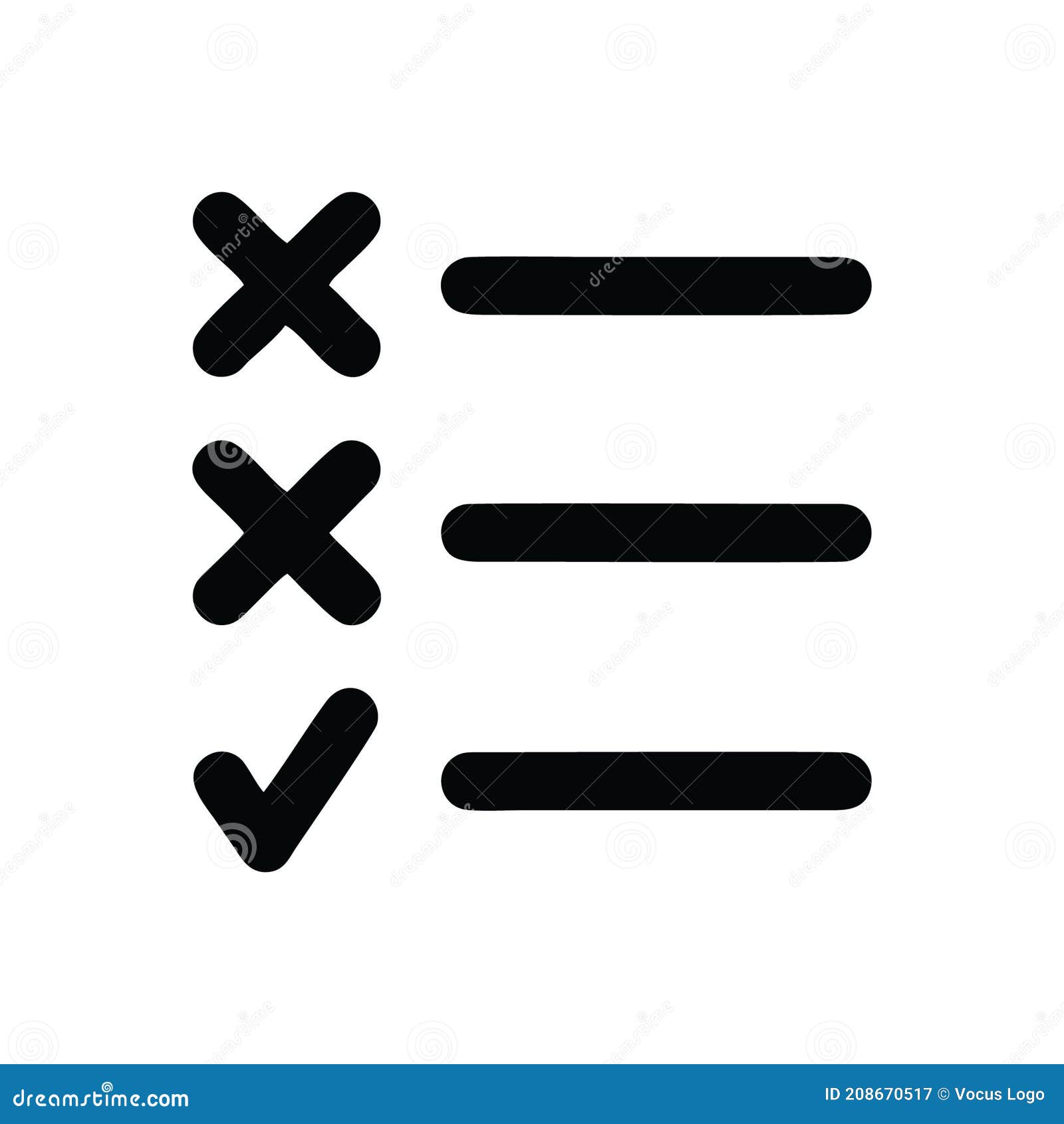 Check List, Check Mark, Check Item, Check Mark Icon Vector Logo ...