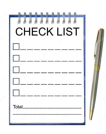 Check list note paper stock illustration. Illustration of checklist ...