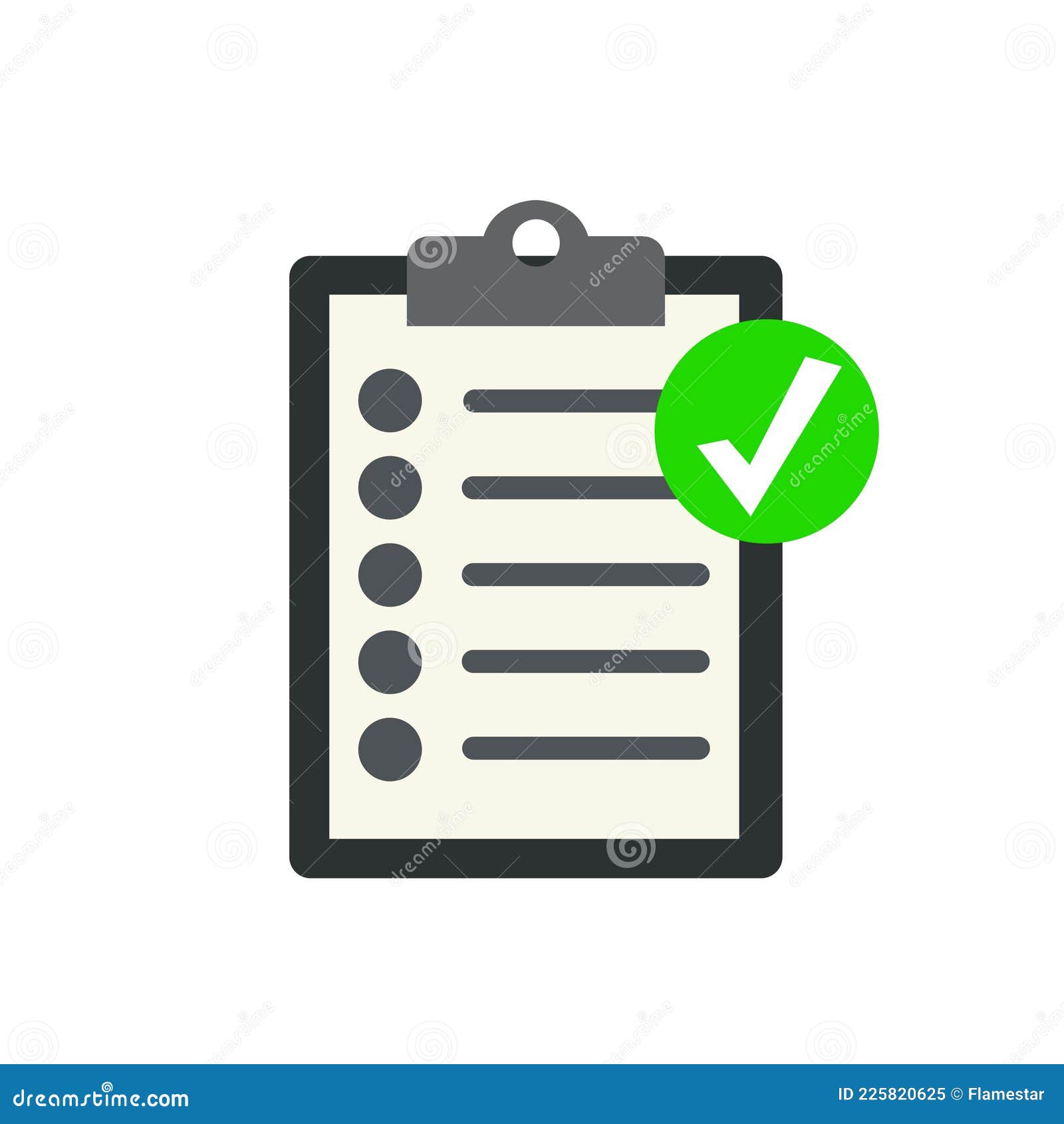 Check List in the Notebook Isolated on White. Vector Illustration Stock ...