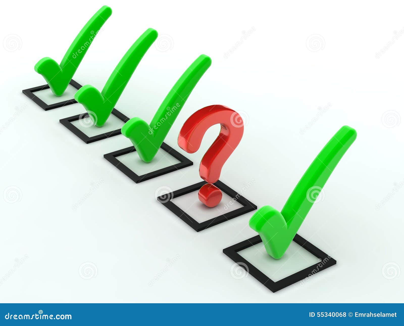 Check list question mark stock illustration. Illustration of white ...