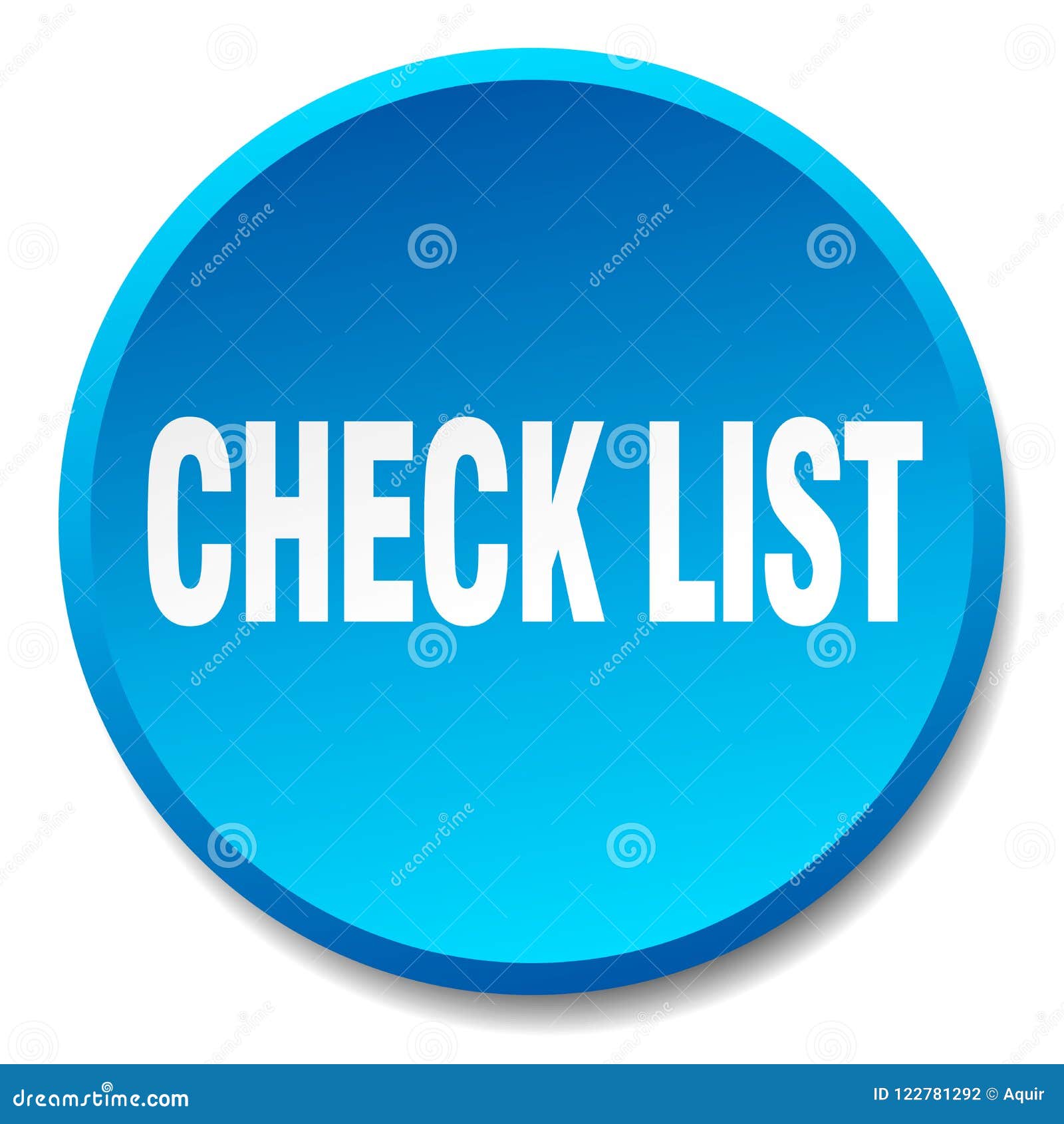 Check list button stock vector. Illustration of vector - 122781292