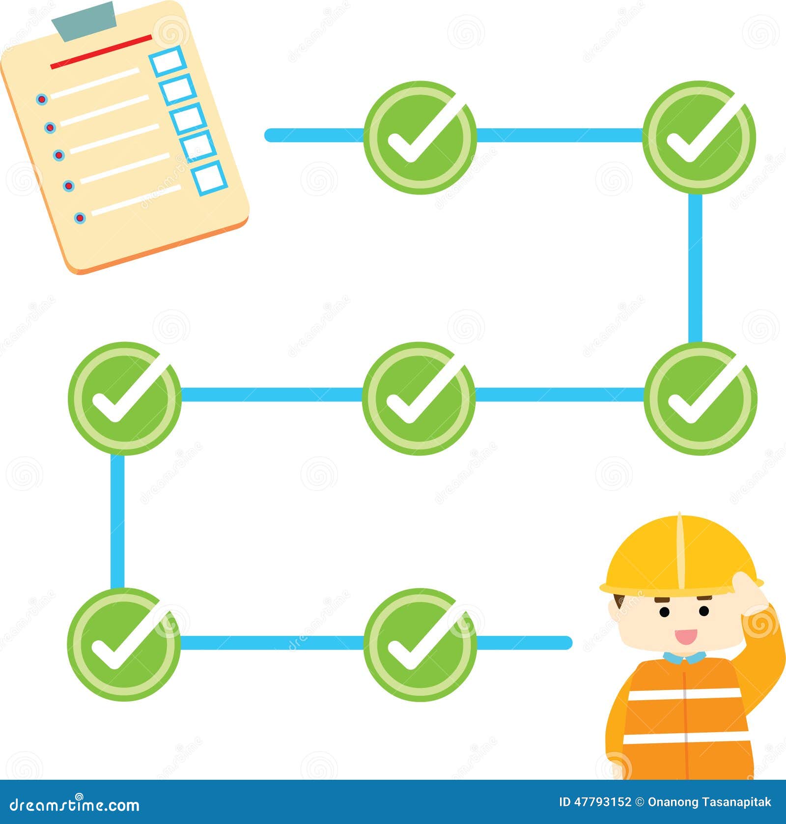Check list safety stock vector. Illustration of safety - 47793152