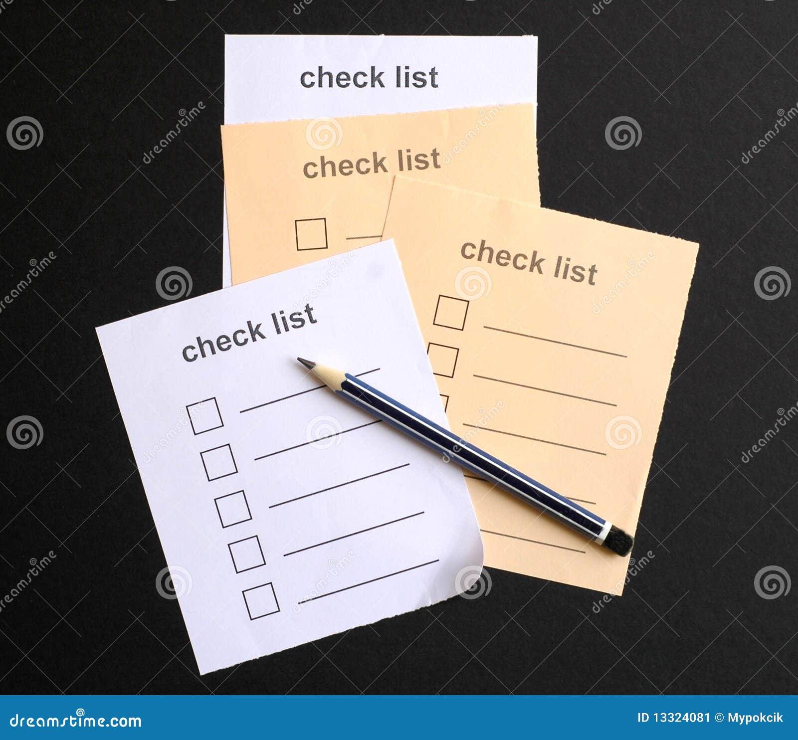 Check List Sheet stock image. Image of checklist, survey - 13324081