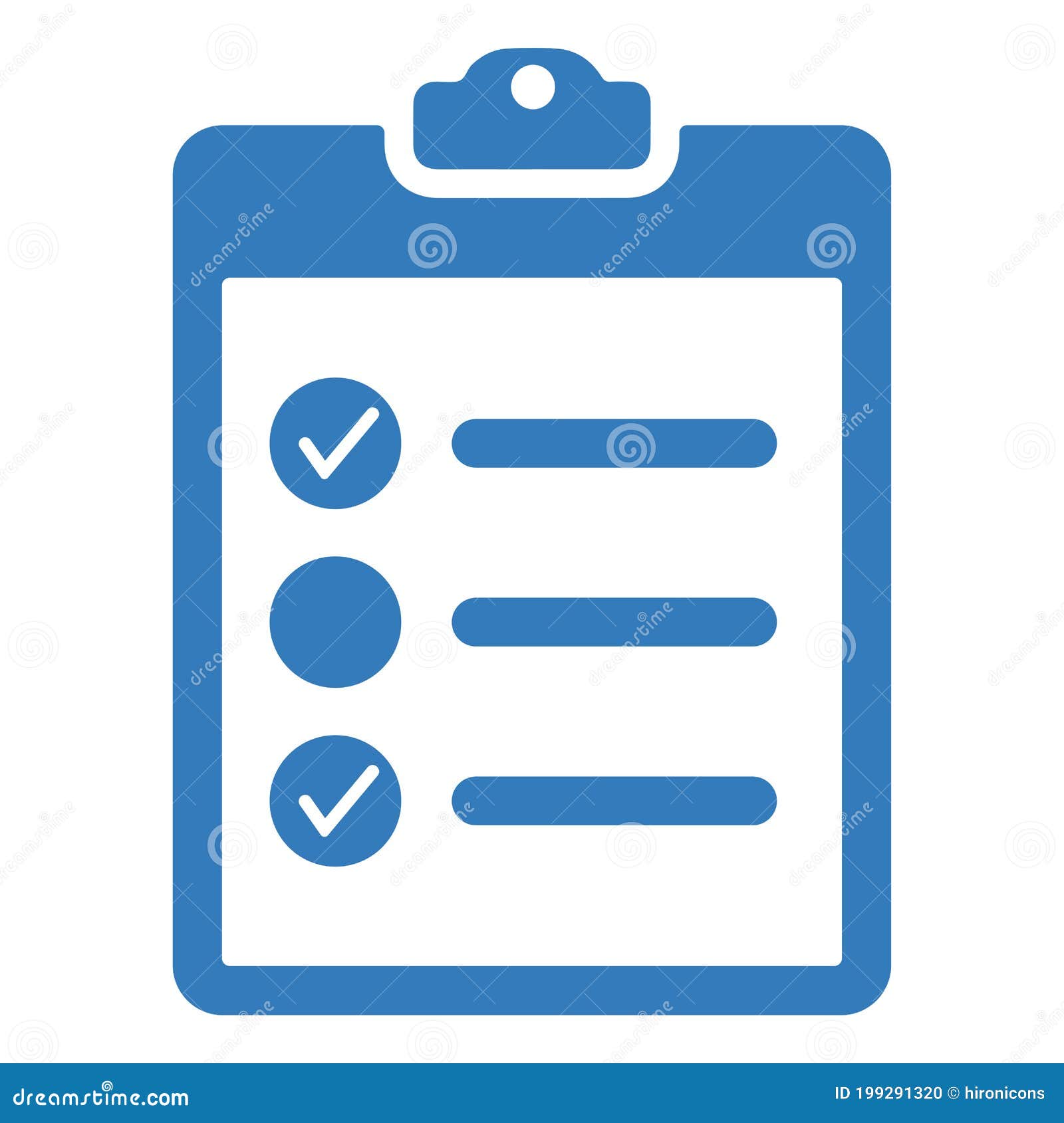 Check, List, Shopping Icon. Blue Vector Stock Vector - Illustration of ...