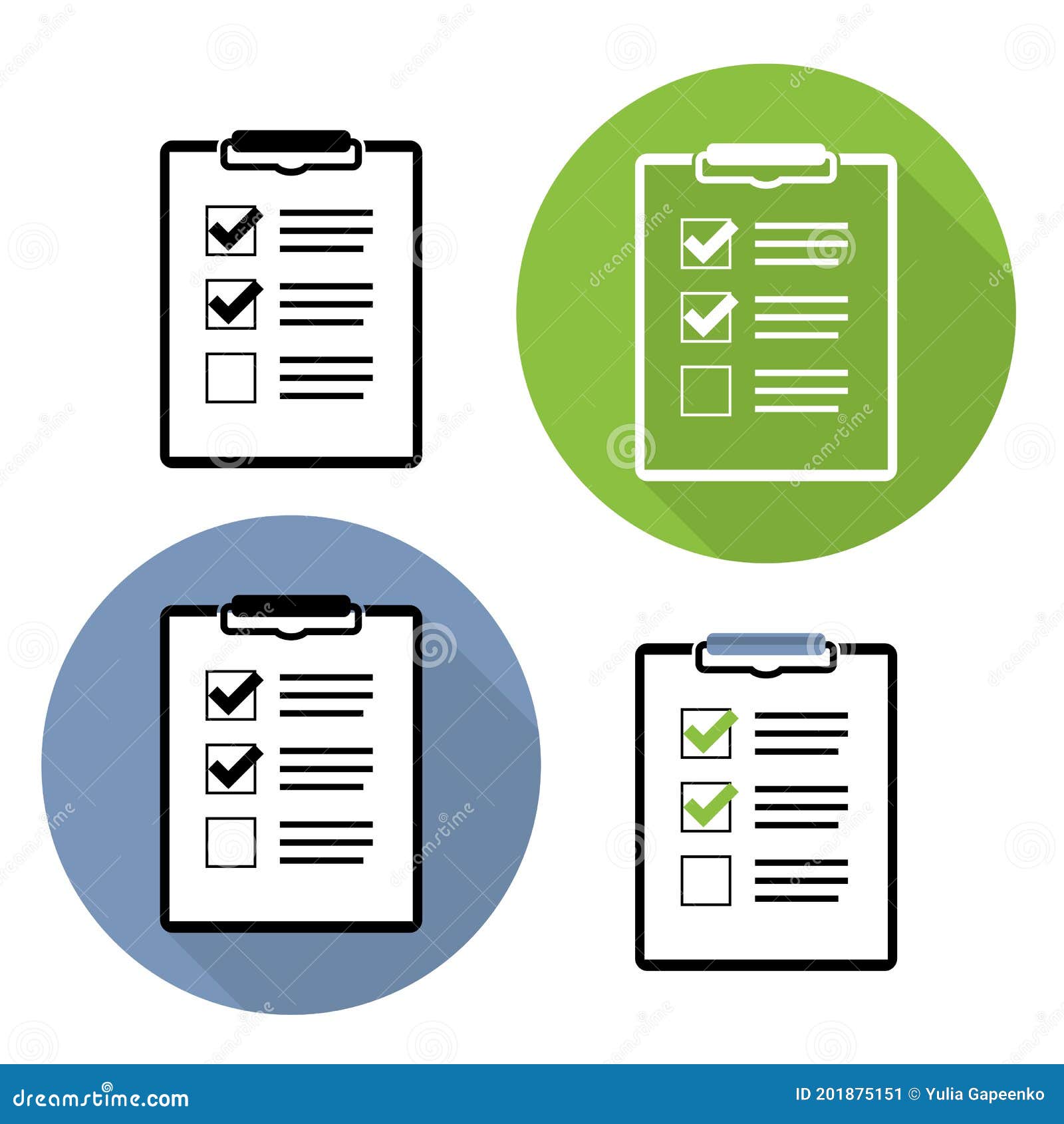 Check List Sign Flat Icon Collection Set Vector Illustration Stock ... Check List Sign Flat Icon Collection Set Vector Illustration Stock ...