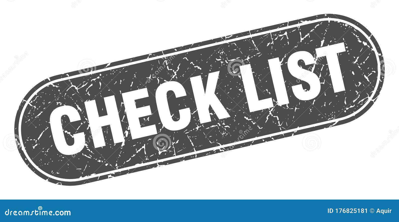 Check List Sign. Check List Grunge Stamp Stock Vector - Illustration of stamp, white: 176825181