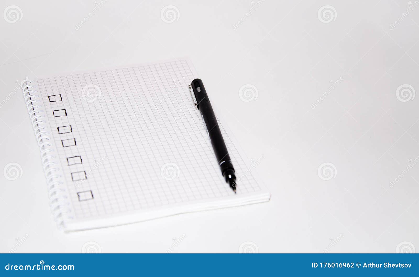 Check List. Square Items are Empty and Checked with a Tick. Squared ...