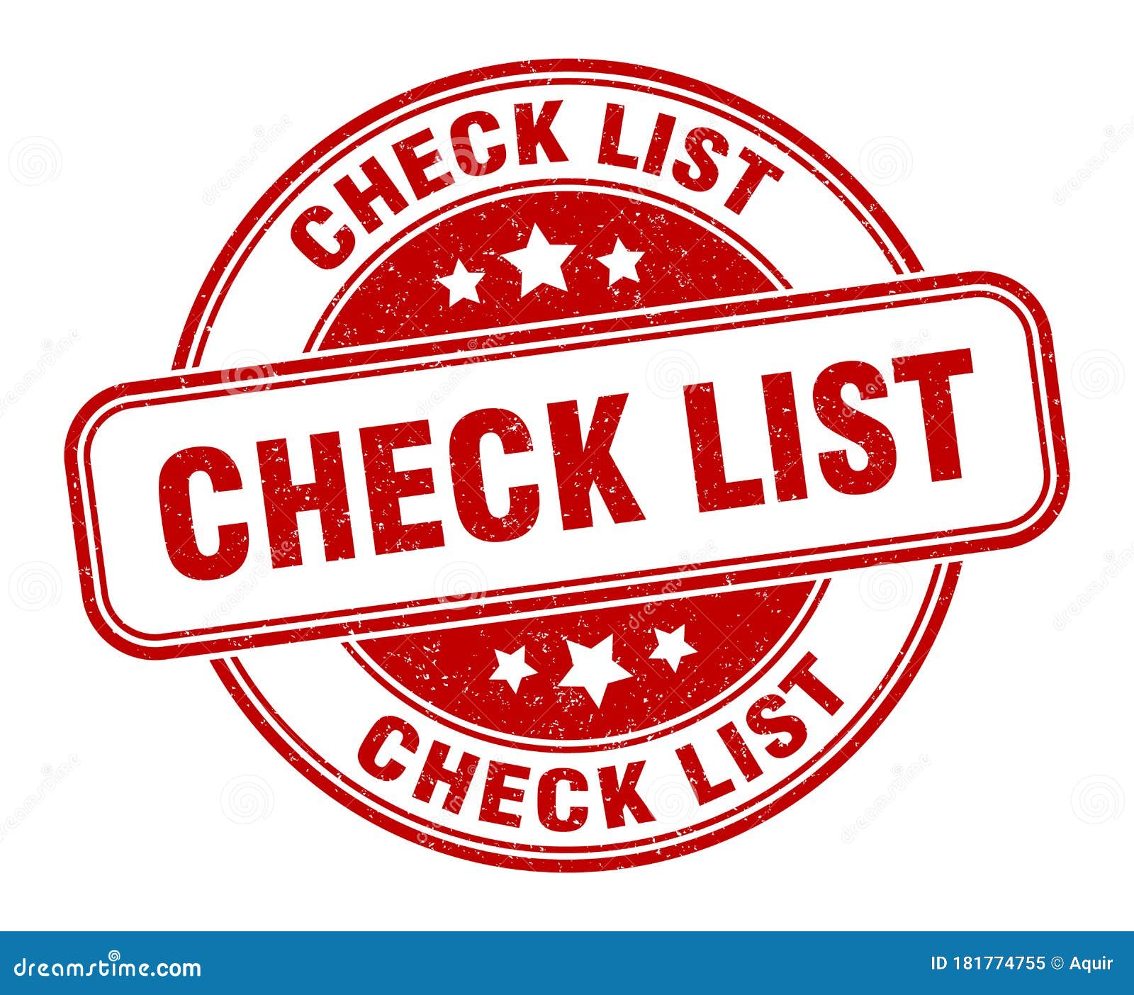 Check List Stamp. Check List Round Grunge Sign Stock Vector ...
