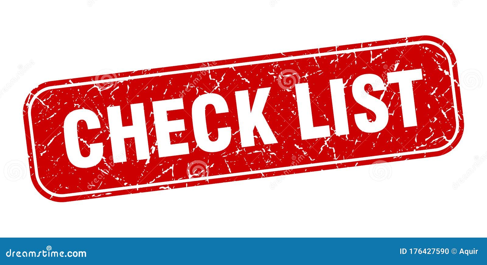 Check List Stamp. Check List Square Grungy Isolated Sign Stock Vector ...