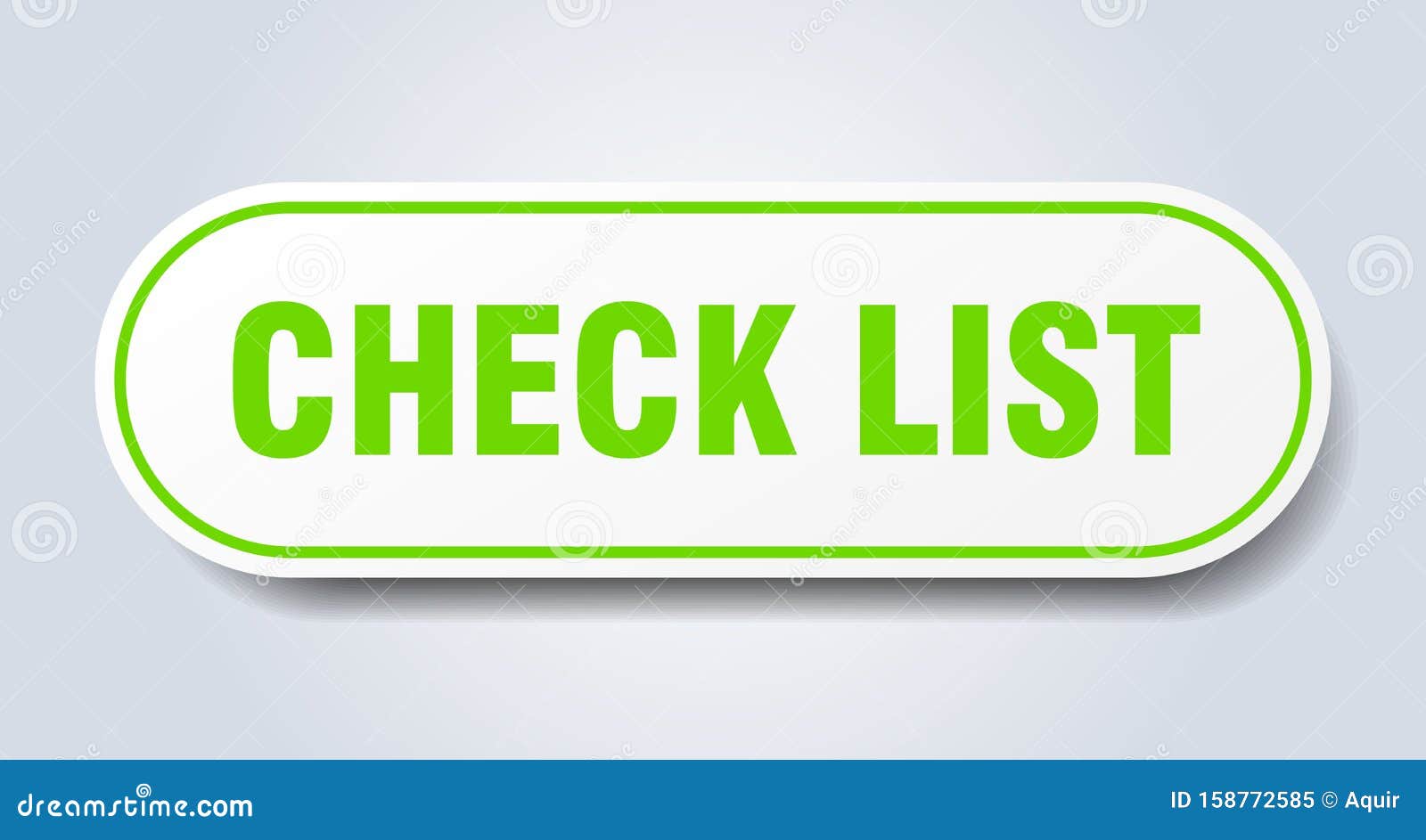Check list sticker. stock vector. Illustration of green - 158772585