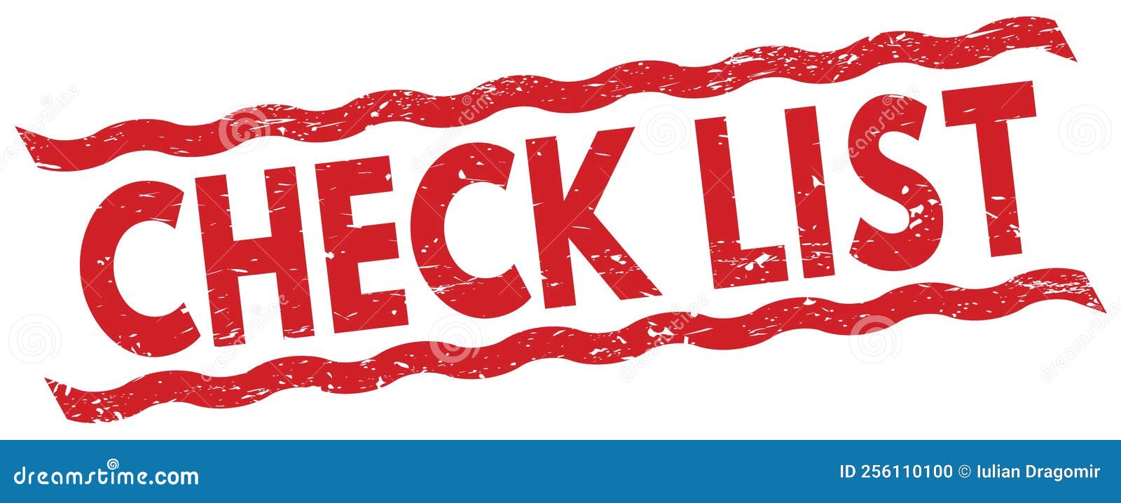 CHECK LIST Text on Red Lines Stamp Sign Stock Illustration ...