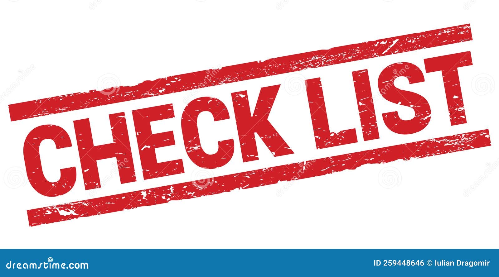 CHECK LIST Text on Red Rectangle Stamp Sign Stock Photo - Image of ...