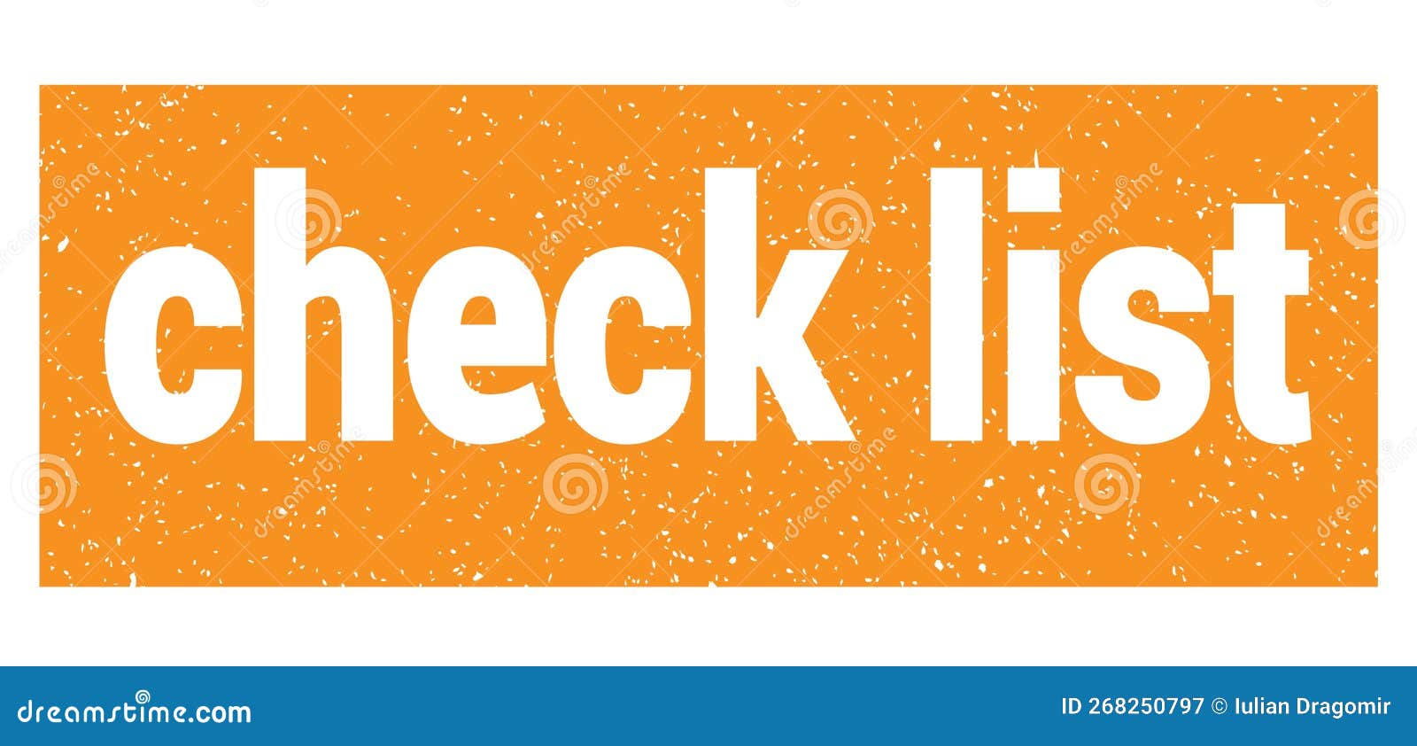 Check List Text Written on Orange Stamp Sign Stock Illustration ...