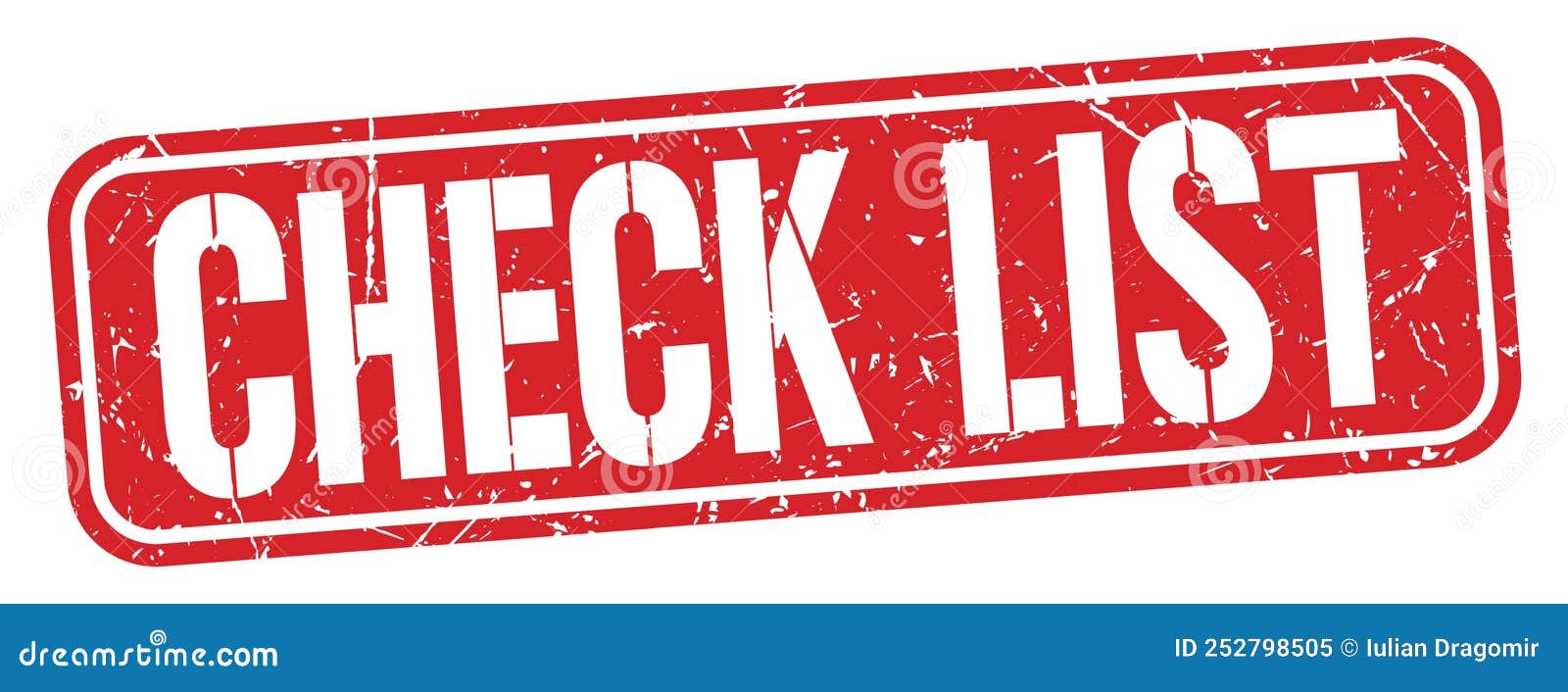 CHECK LIST Text Written on Red Stamp Sign Stock Illustration ...