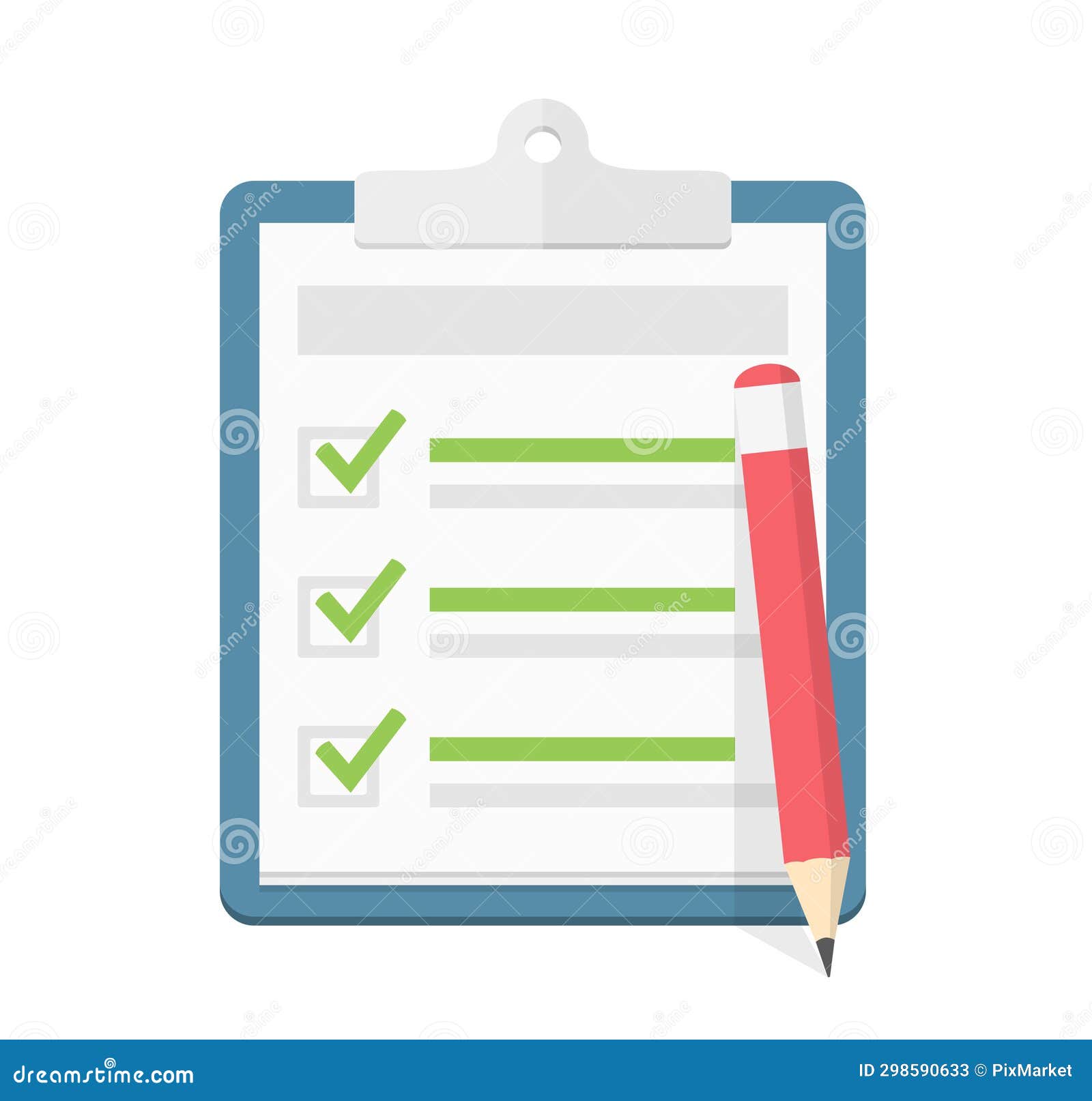Check List stock vector. Illustration of questionnaire - 298590633