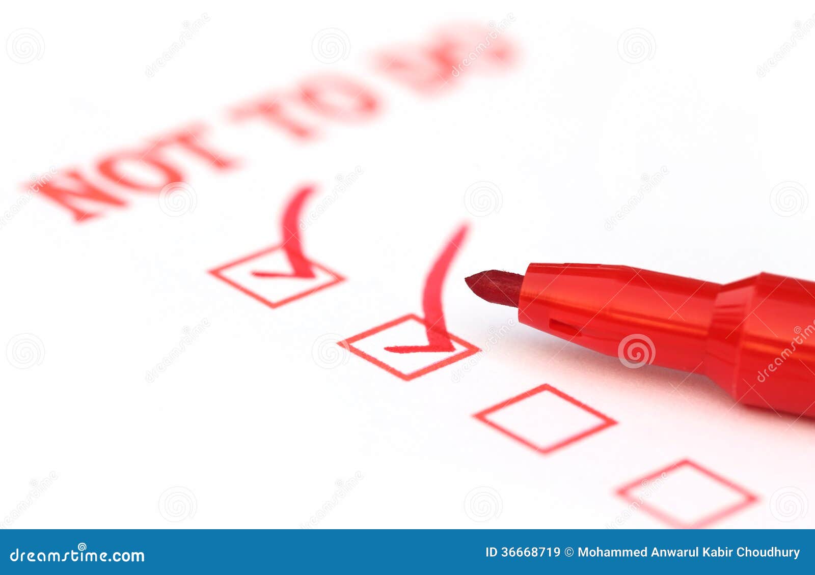 Check-Liste nicht tun stockbild. Bild von leerzeichen - 36668719