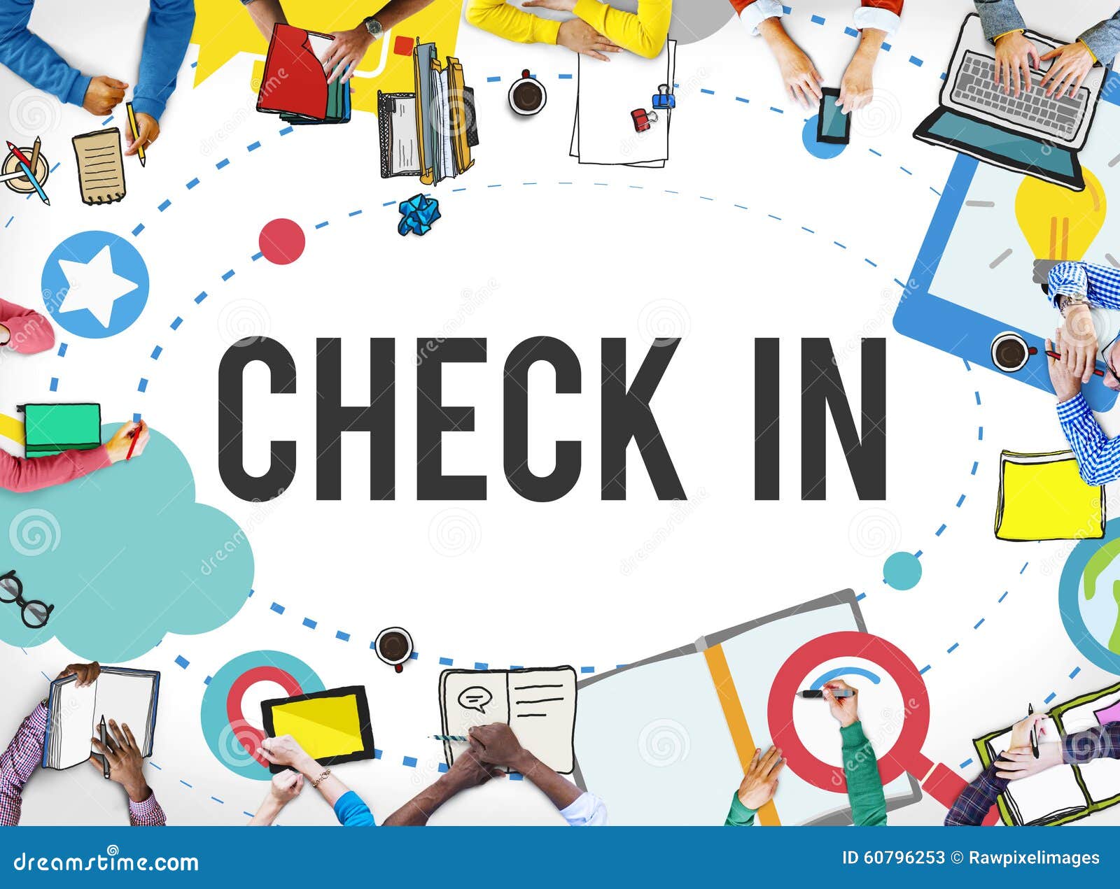 Check in Location Navigation Position Place Concept Stock Image - Image ...