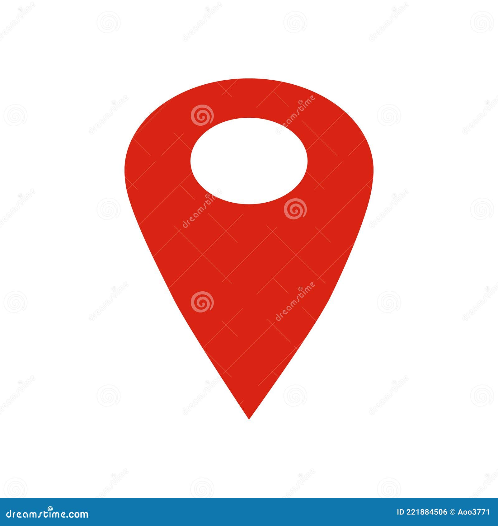 Check in Location Red Icon Symbol on White Vector Background Stock ...