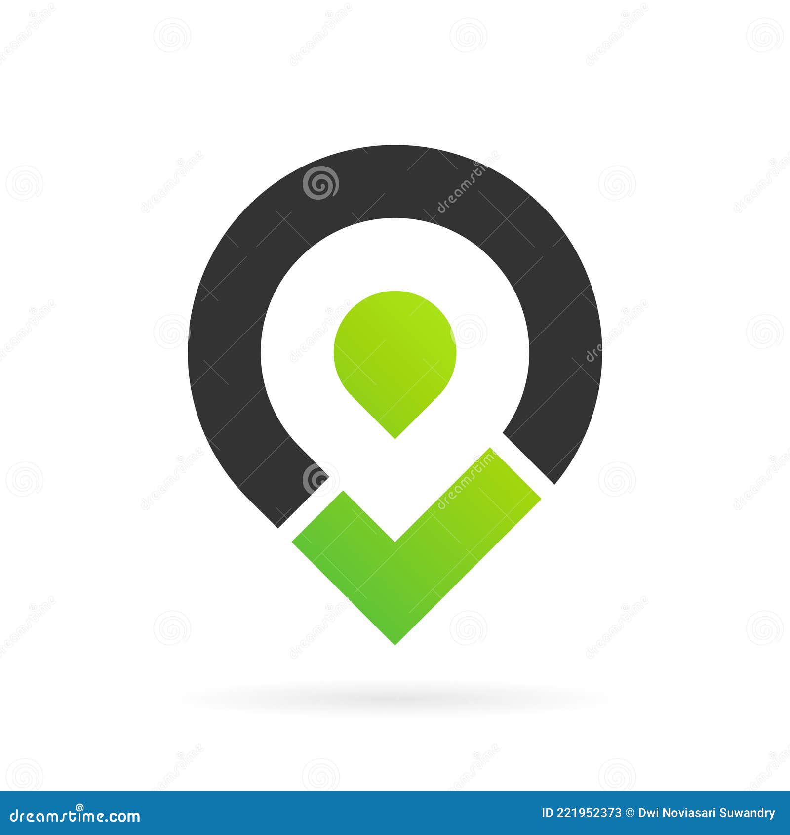 Check Logo that Forming Map Location Symbol Stock Vector - Illustration ...