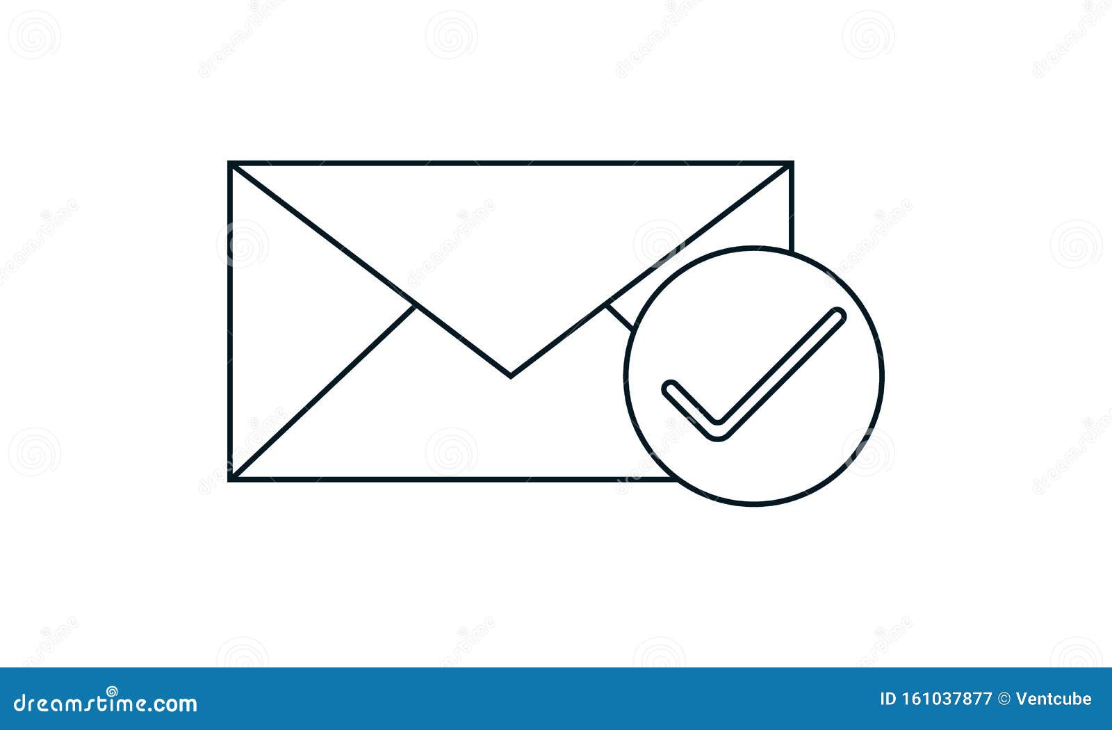 Check Mail Icon Vector Image Stock Illustration - Illustration of ...