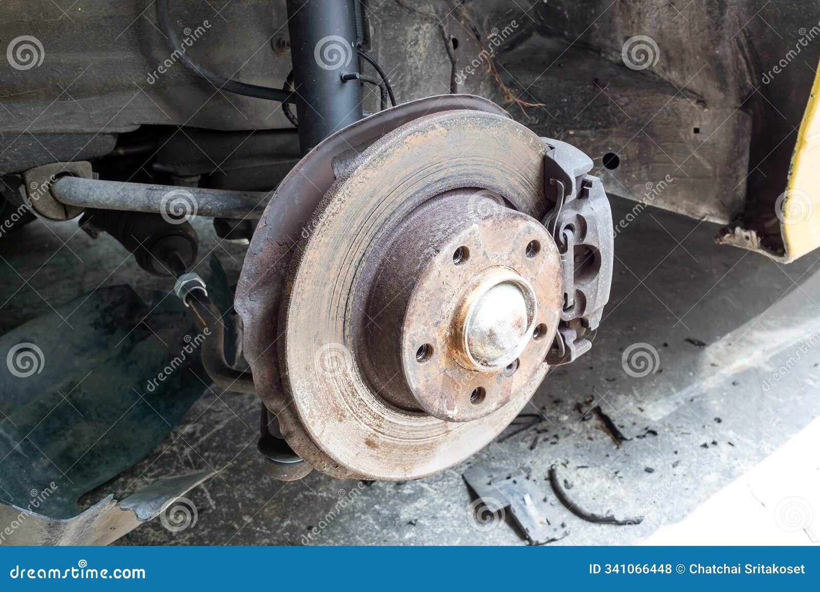 Check and Maintain Car Front Disc Brakes Stock Photo - Image of wrecked ...